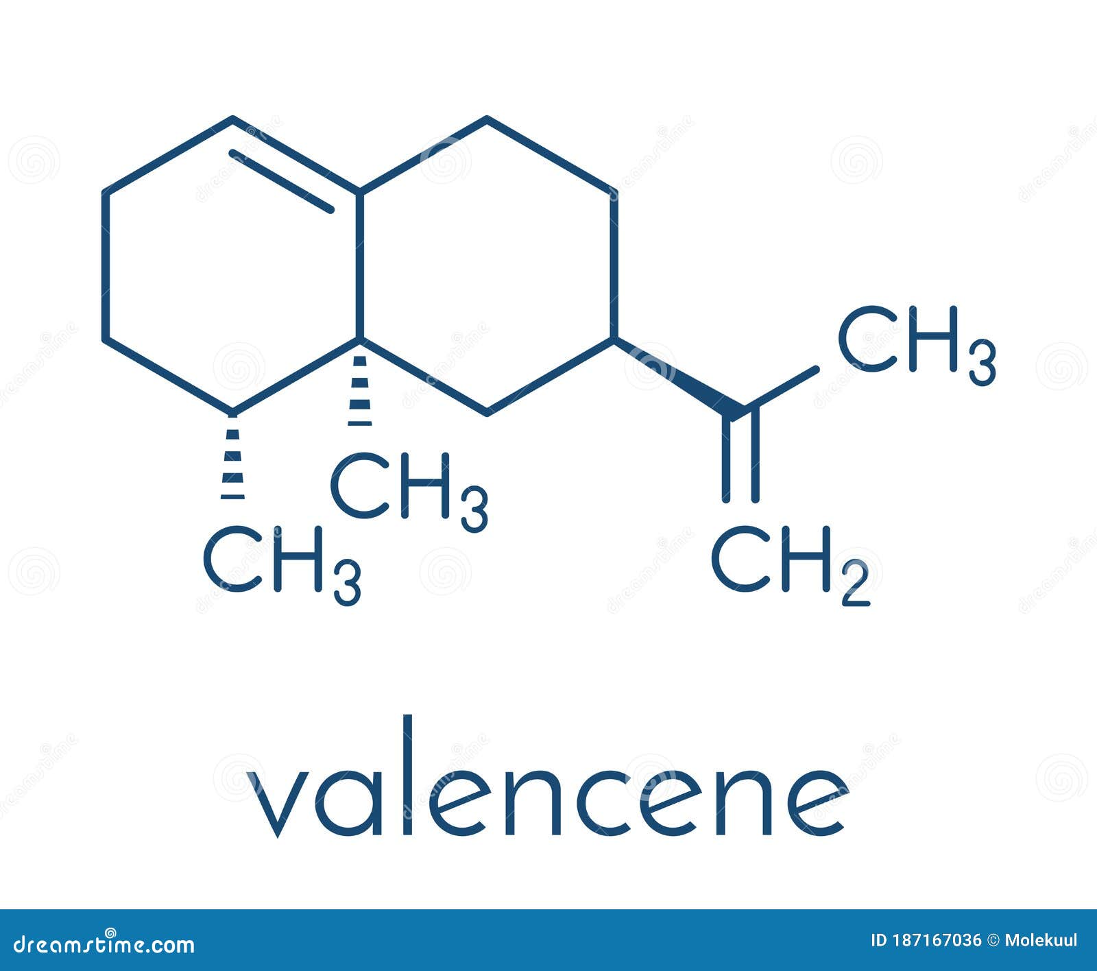 Valencene Molecule, Molecular Structure, Sesquiterpene, Ball And Stick ...