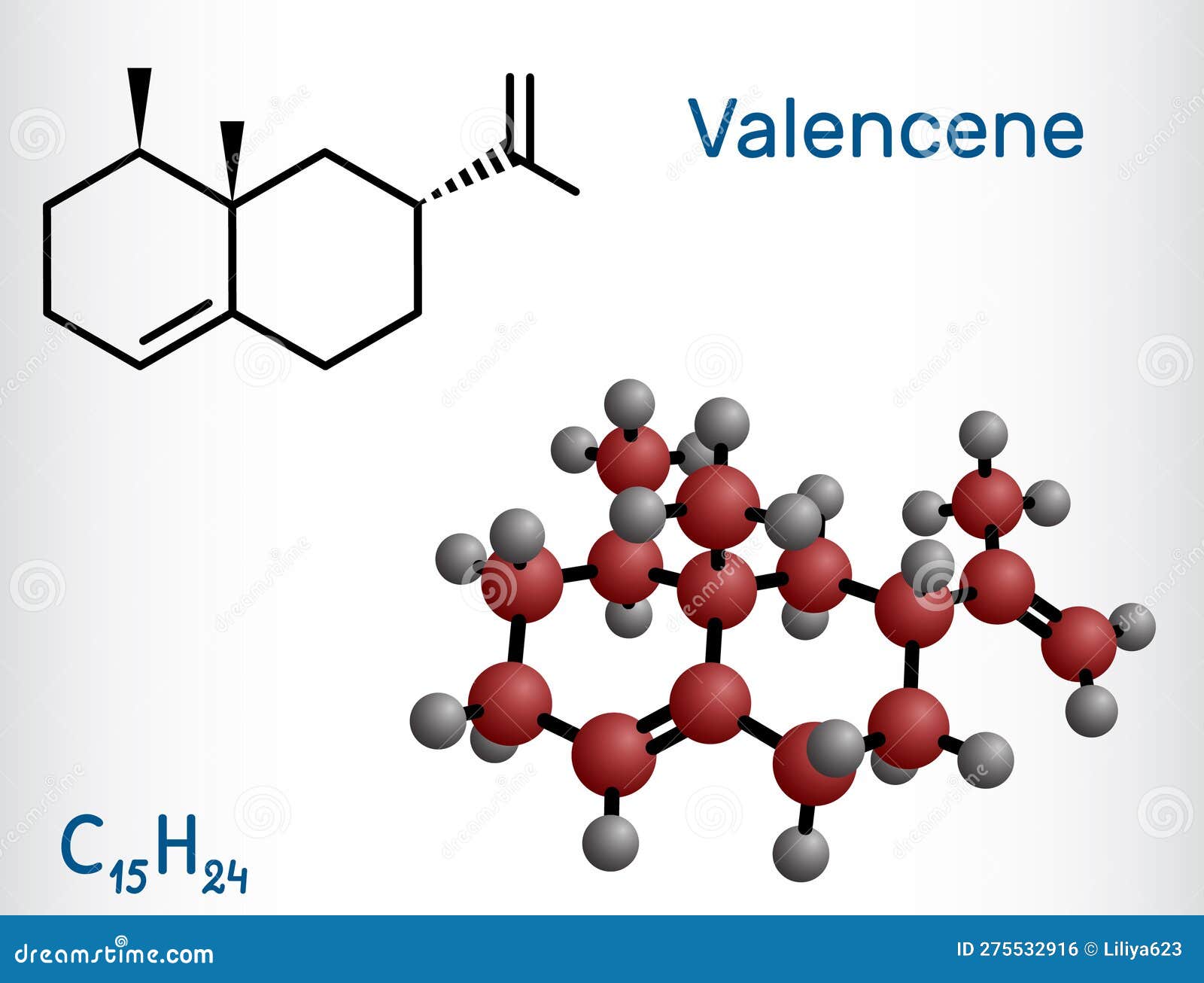 Valencene Molecule. it is Carbobicyclic Compound, Sesquiterpene, Aroma ...