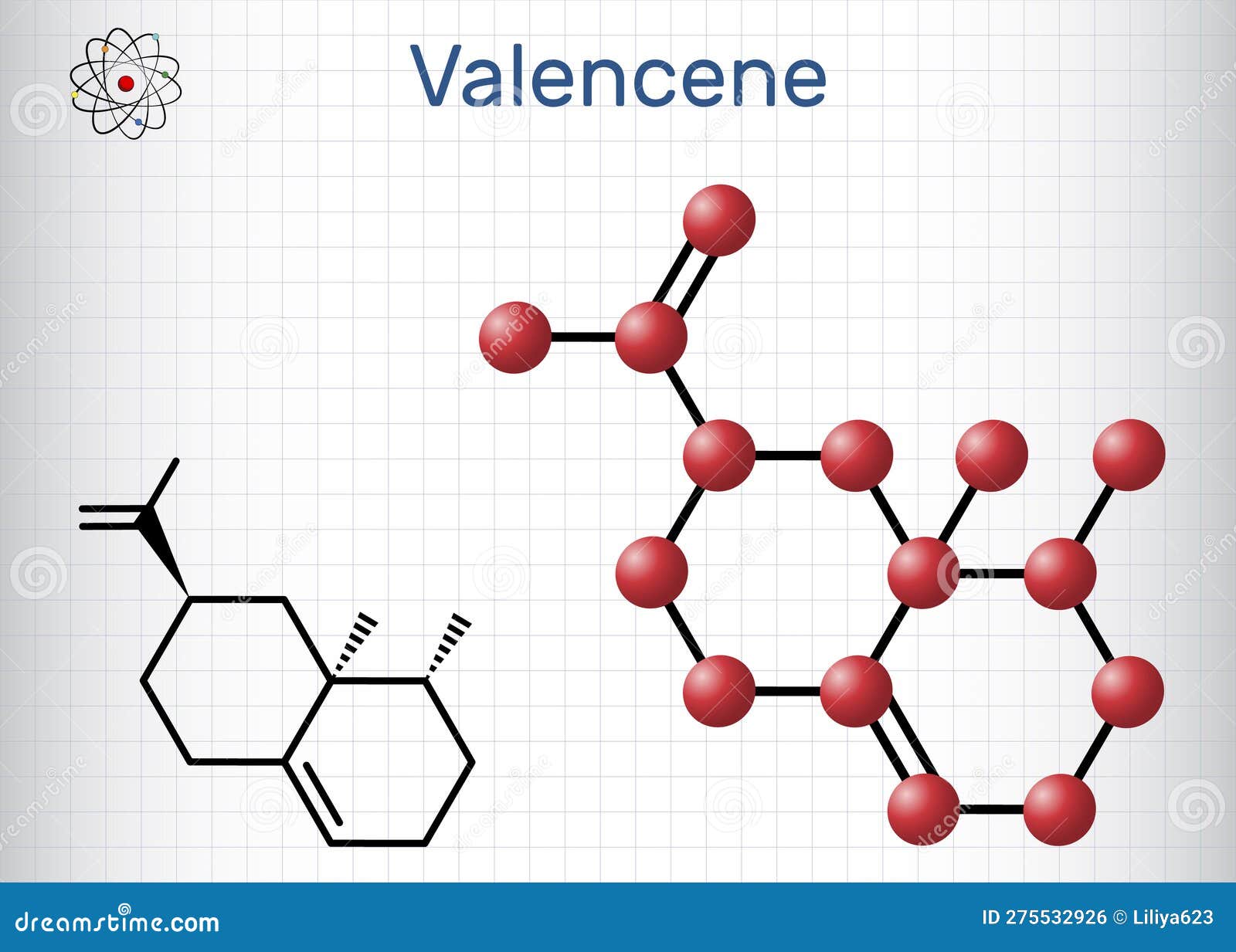 Valencene Molecule. it is Carbobicyclic Compound, Sesquiterpene, Aroma ...