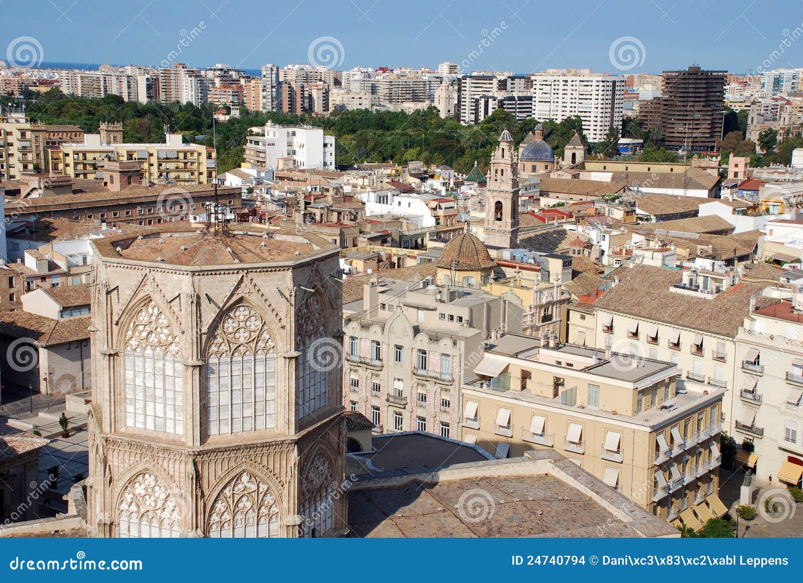Valencia stock photo. Image of travel, aerial, panorama - 24740794