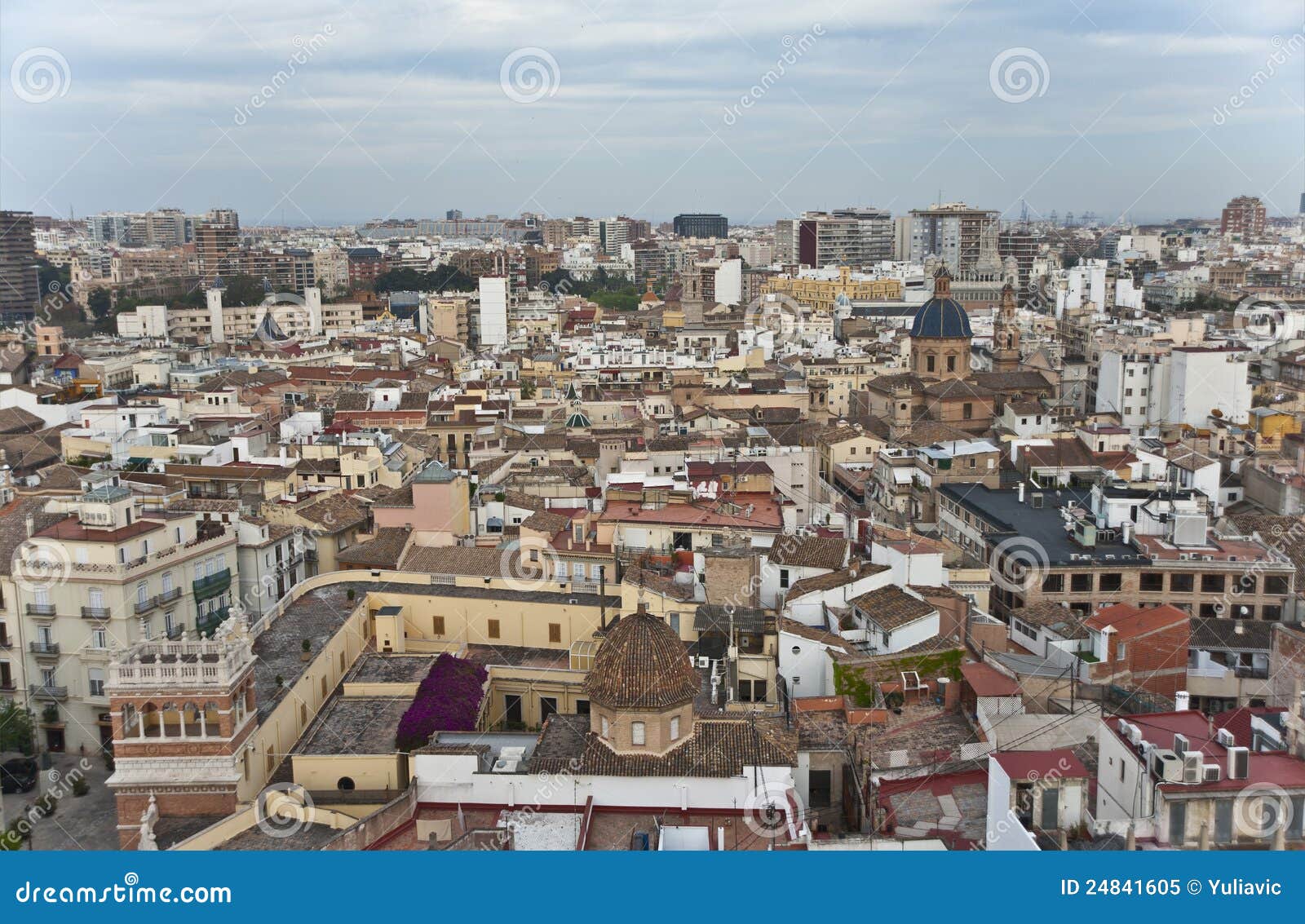 Valencia from above. stock image. Image of scape, historic - 24841605