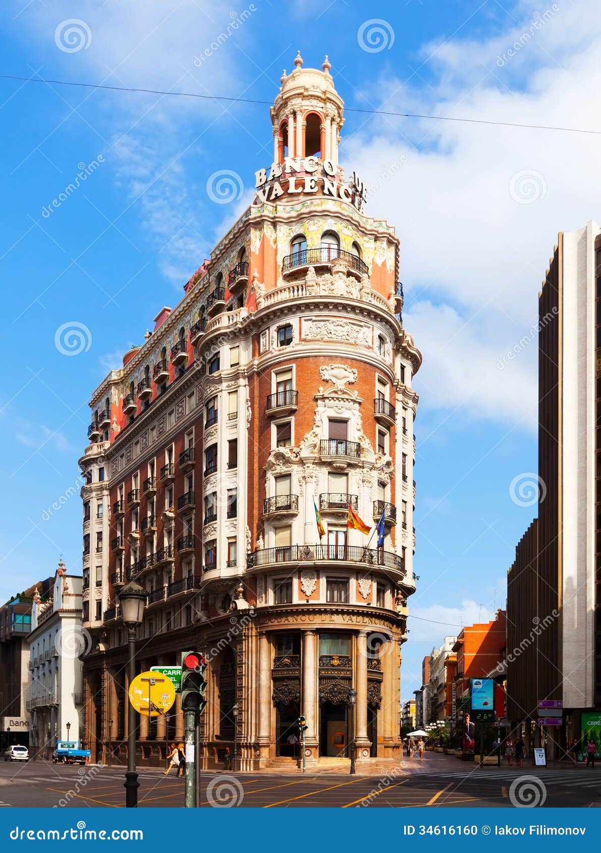 Valencia Bank Building. Valence, Espagne Image éditorial - Image du ...