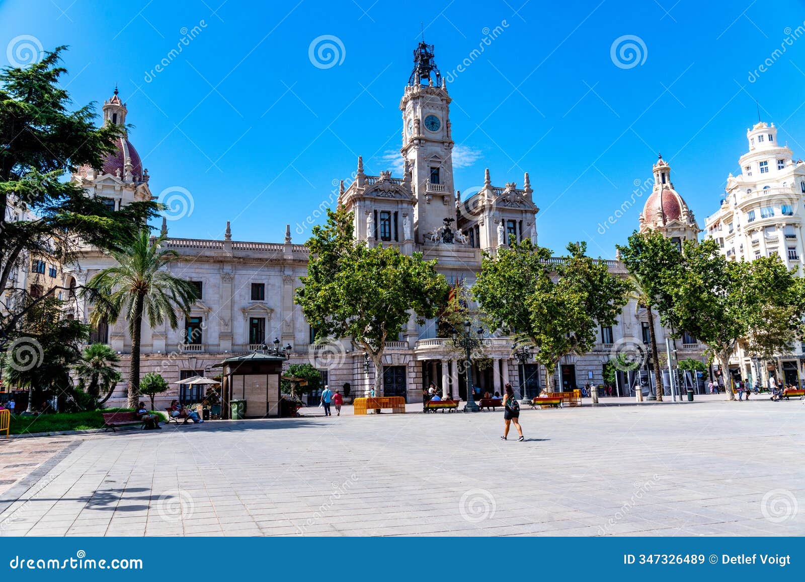 Decorative Towers Near Grass In The Garden Of A Private House Stock ...