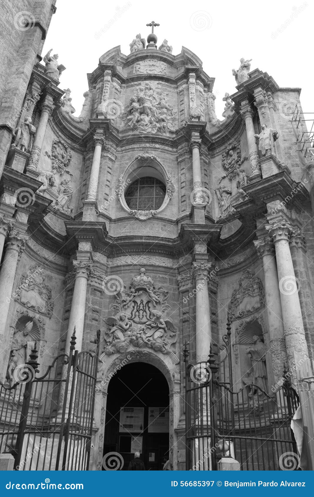 Valencia Door of the Cathedral Stock Image - Image of highest ...