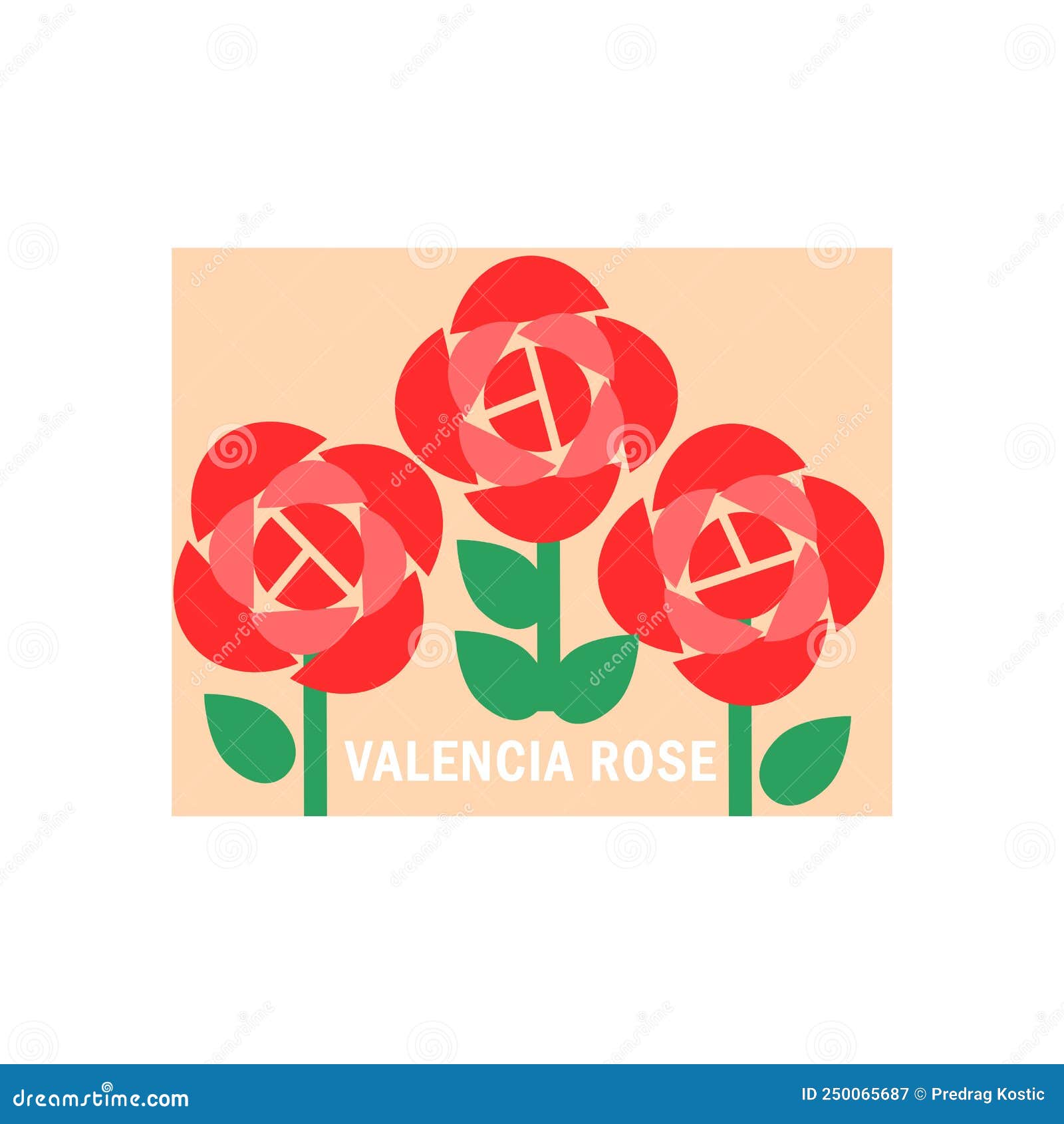 Valencia logo design stock illustration. Illustration of travel - 250065687