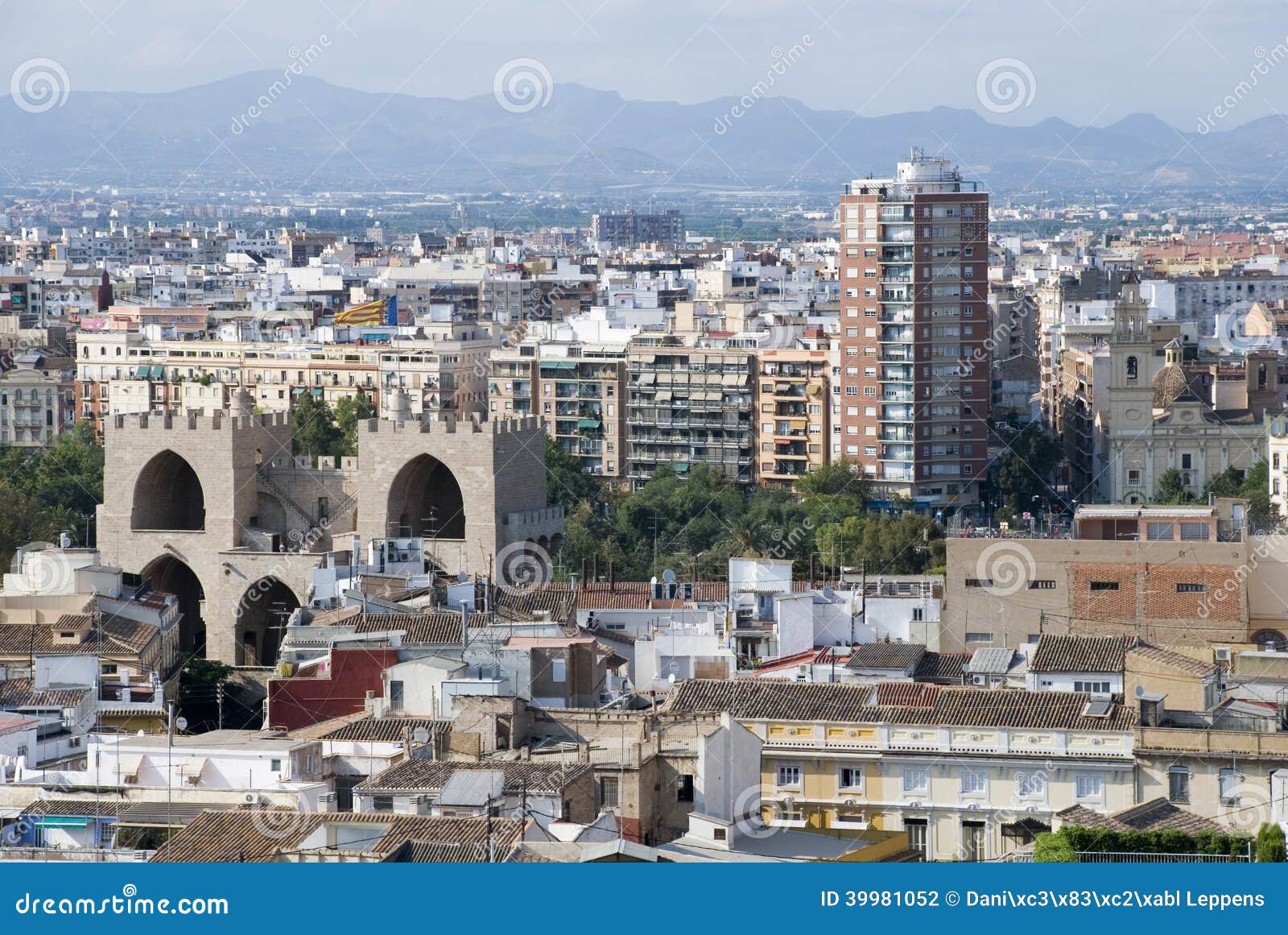 Valencia stock photo. Image of panorama, tourist, architecture - 39981052