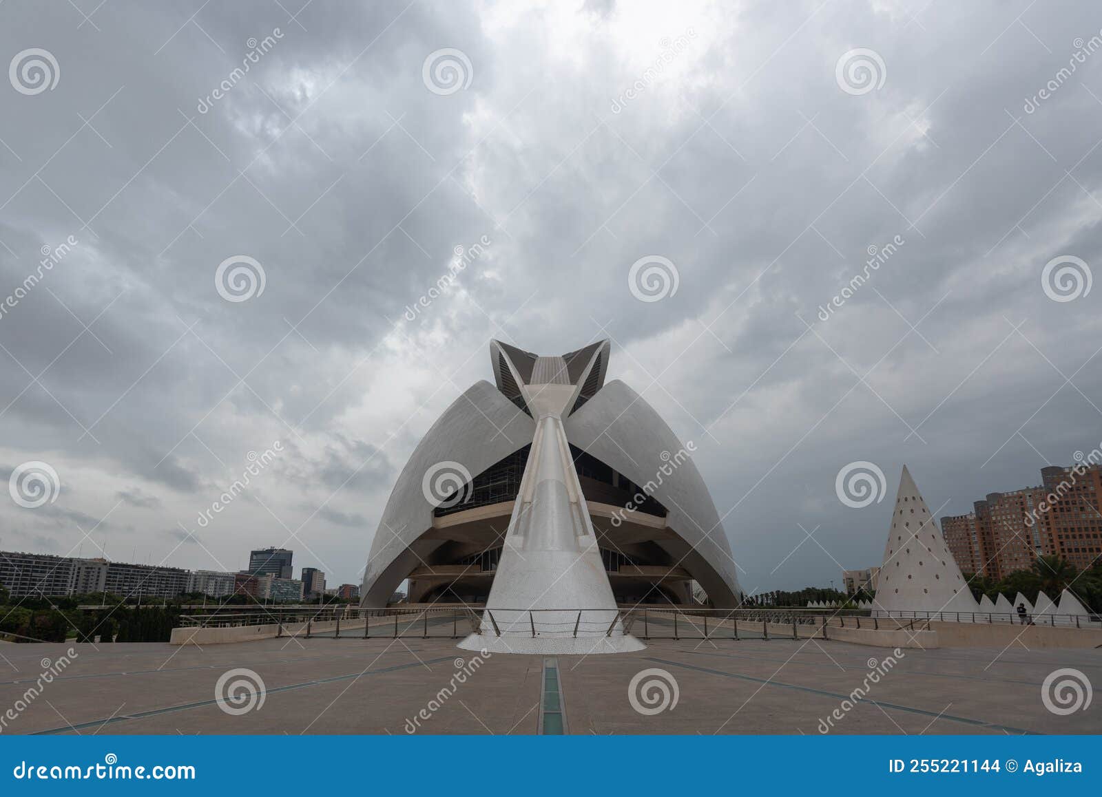 City of Arts & Sciences on a Cloudy Day in Valencia, Spain on August 30 ...