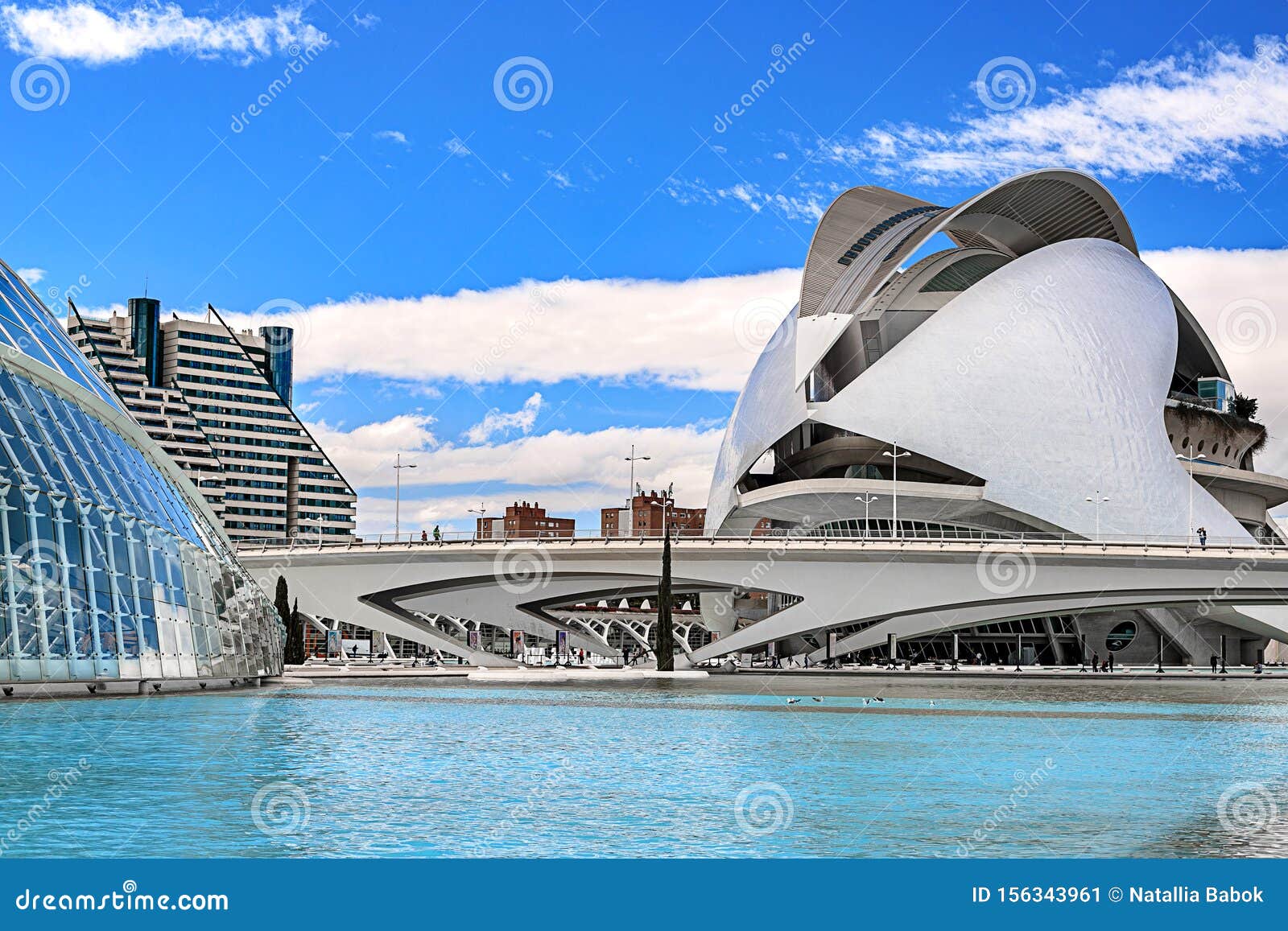 Valencia, Spain - August 17, 2019. View of the City of Art and Science ...
