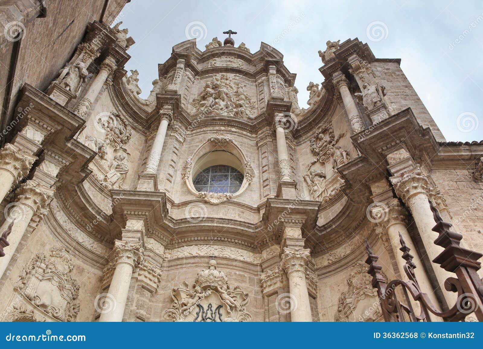 Valencia, Spain Facade of Cathedral Church Stock Photo - Image of ...