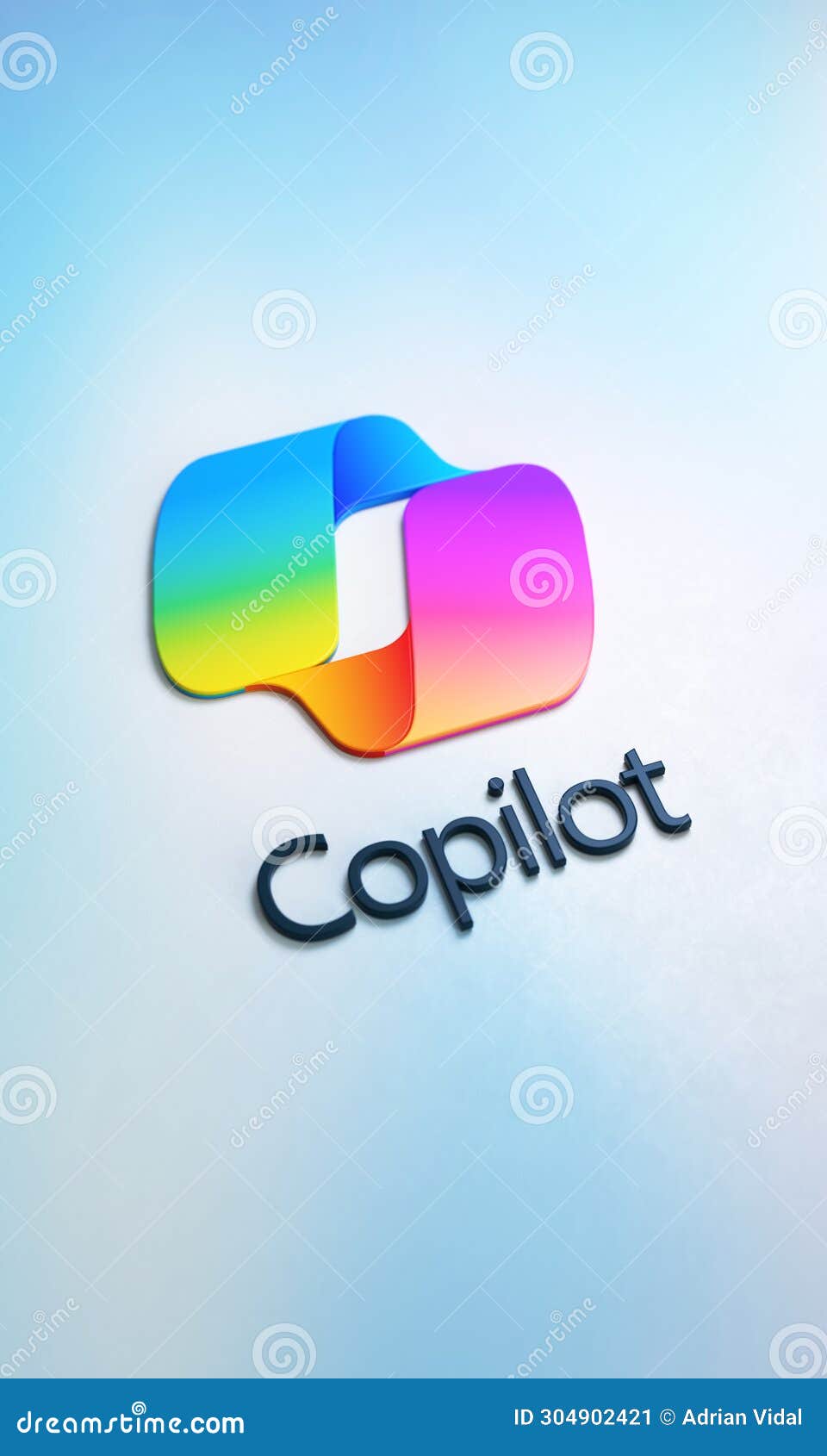 Microsoft Copilot Logo On A Smartphone Screen, Copilot Sign Vector ...