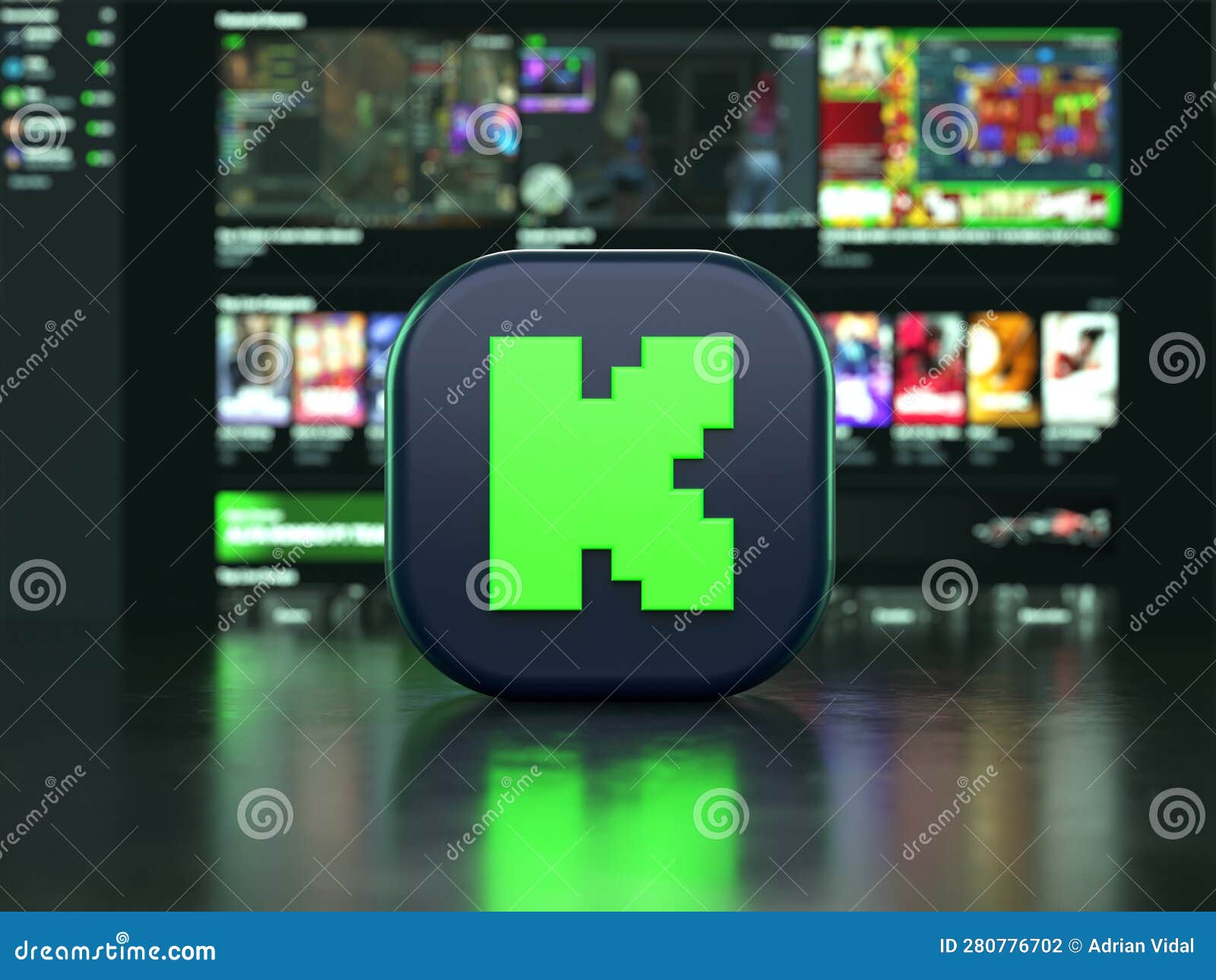 Valencia, Spain - June, 2023: Kick App Logo in Front a Screen with the ...