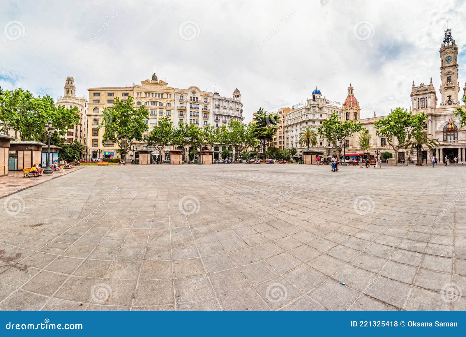 The Main Square of Valencia Editorial Stock Photo - Image of city ...