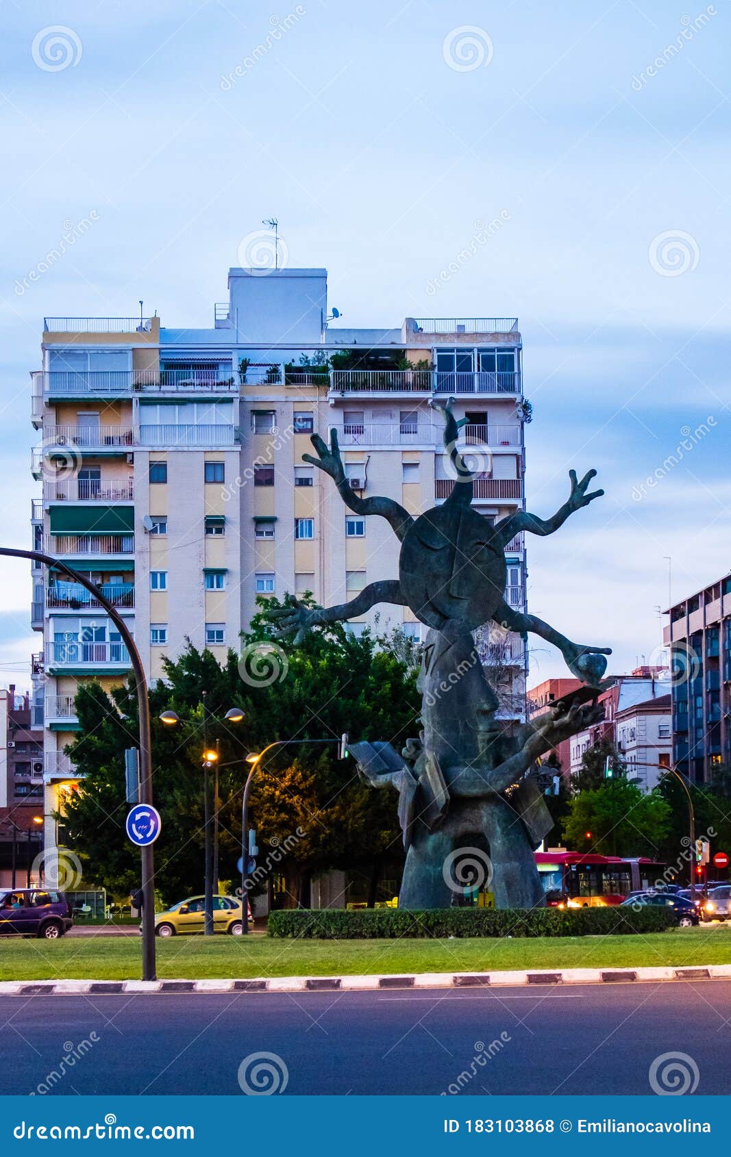 One of the Many Works Installed in the Various Roundabouts of Valencia ...