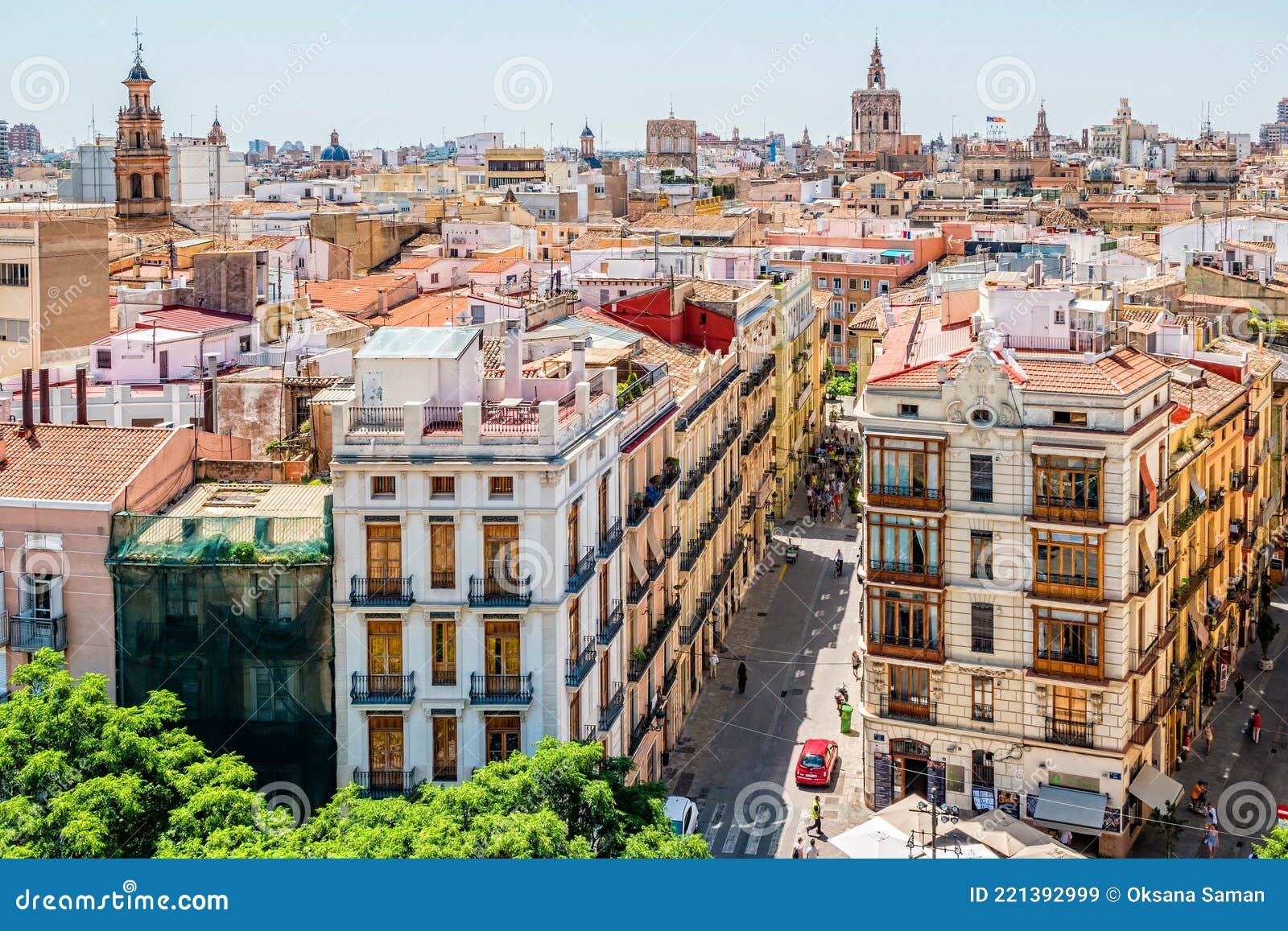View of Valencia from Above Editorial Stock Image - Image of landmark ...