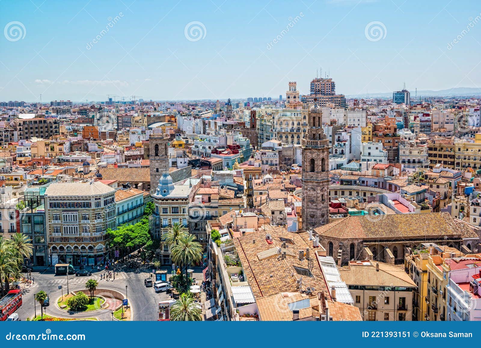 View of Valencia from Above Editorial Photo - Image of europe, european ...