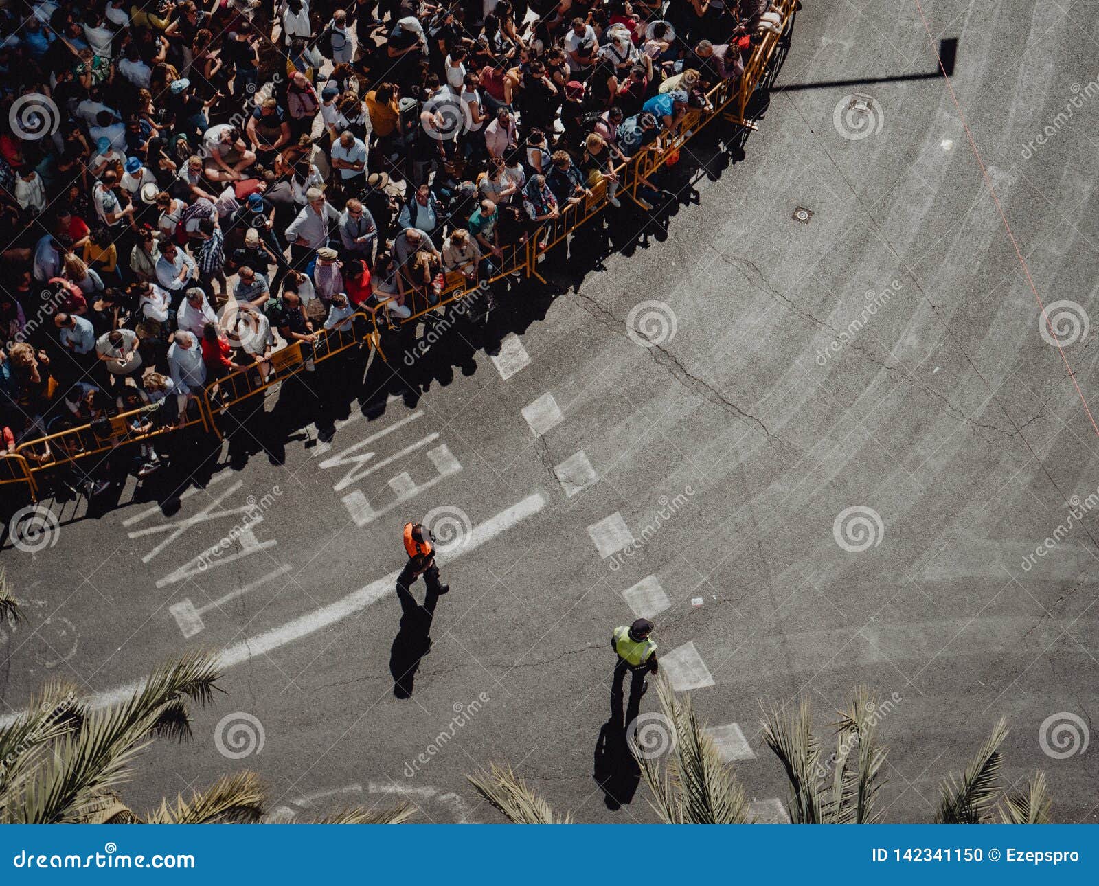 Valencia - Spain, March 17, 2019: Crowd of People through the Streets ...
