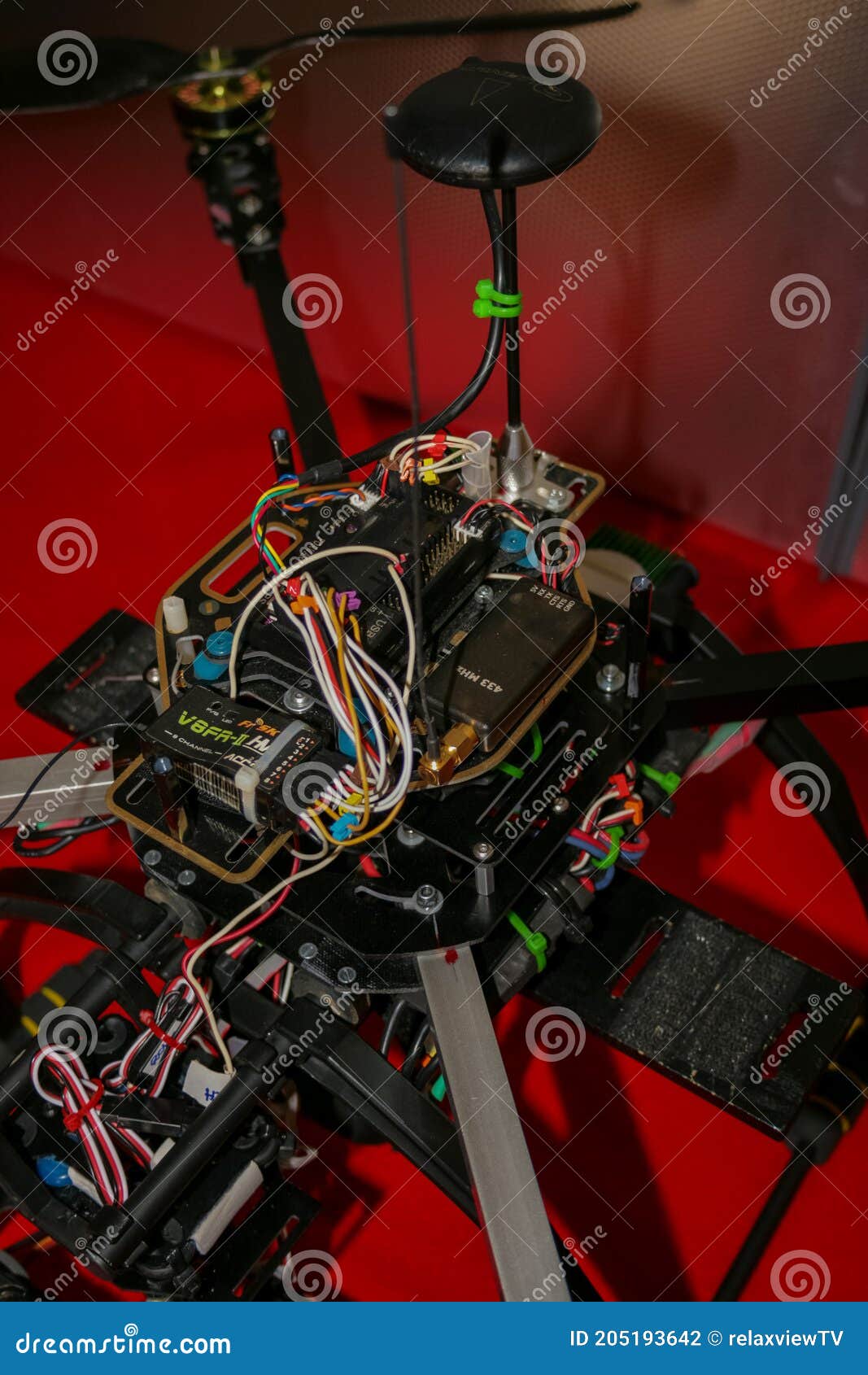 A Big Drone Cargo Transport Prototype Showing Different Electronic ...