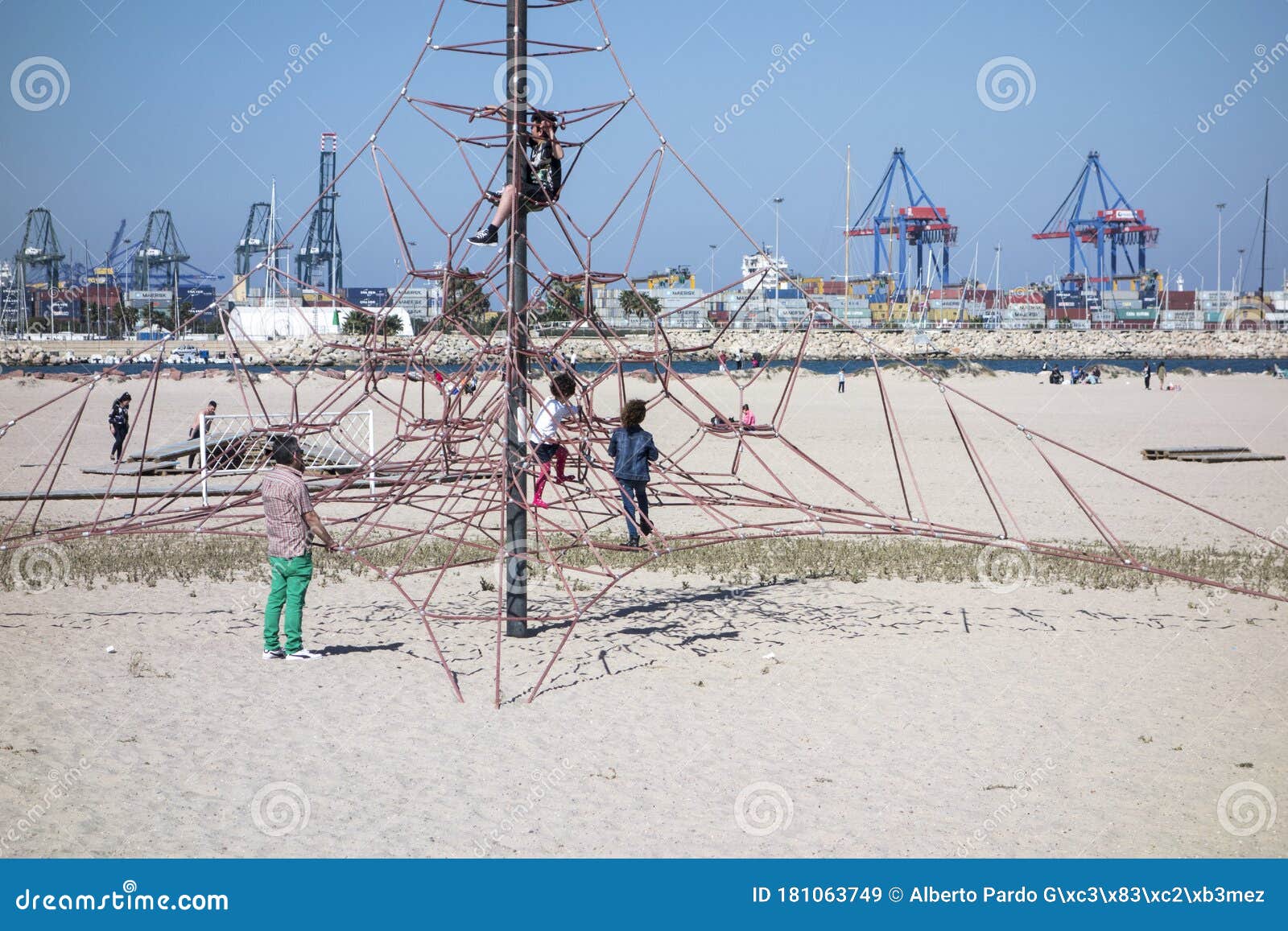 Valencia, Spain, 4,8,2015: Rubber Pyramid on the Beach Editorial Stock ...