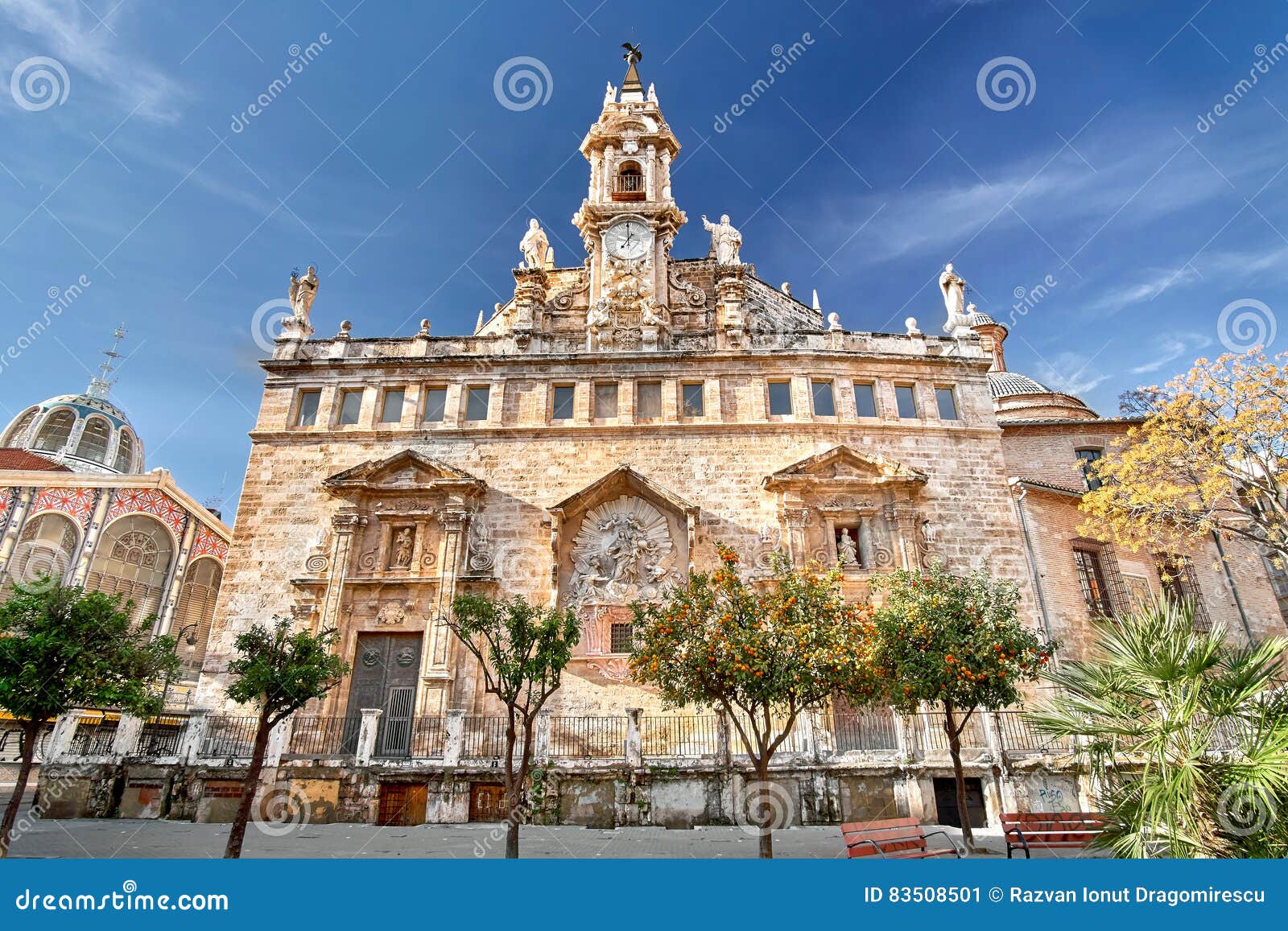 Valencia Spain Saint John Church Stock Image - Image of sightseeing ...
