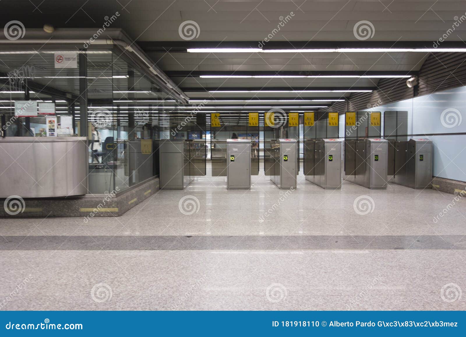 Valencia, Spain, 8,9,2015 : Subway Gates Stock Photo - Image of exit ...