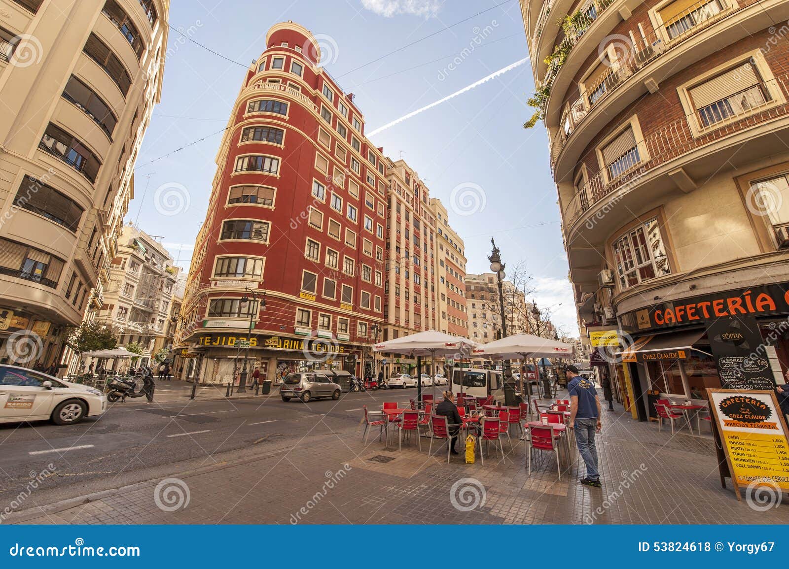 Valencia Streets photo stock éditorial. Image du tourisme - 53824618