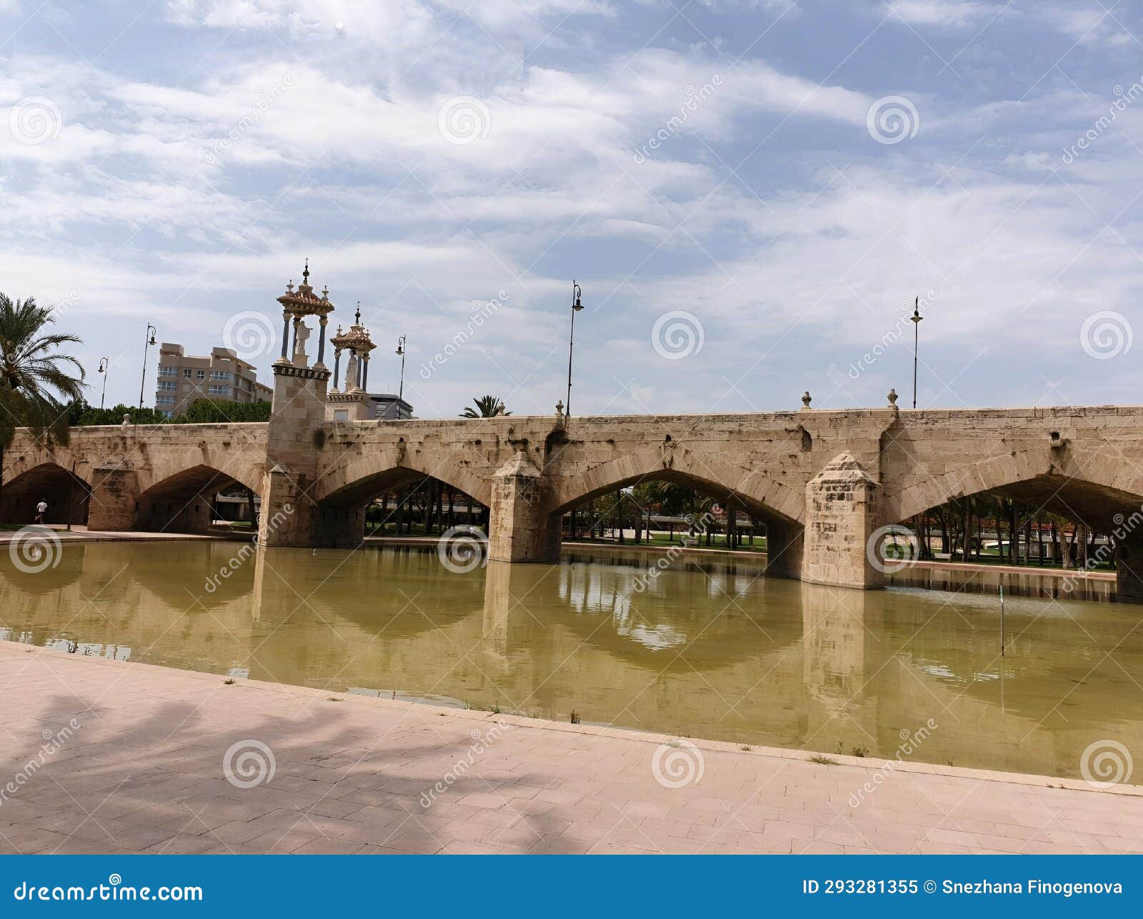 Valencia . Turia Park . Bridge Stock Image - Image of tourism ...