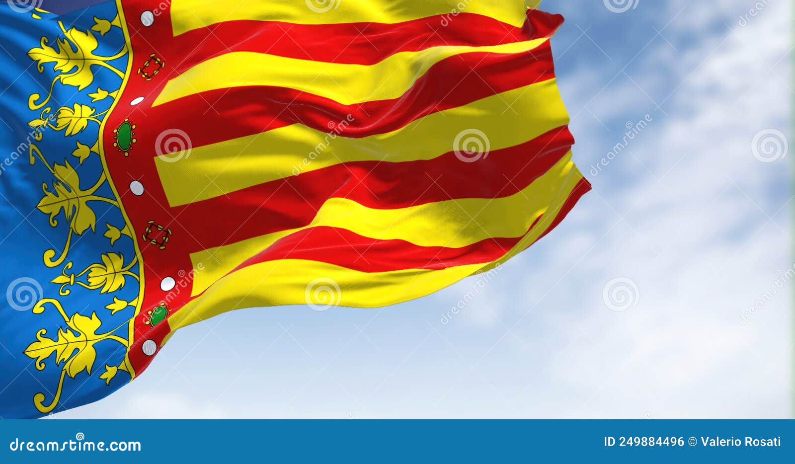 The Valencian Community Flag Waving in the Wind on a Clear Day Stock ... The Valencian Community Flag Waving in the Wind on a Clear Day Stock ...