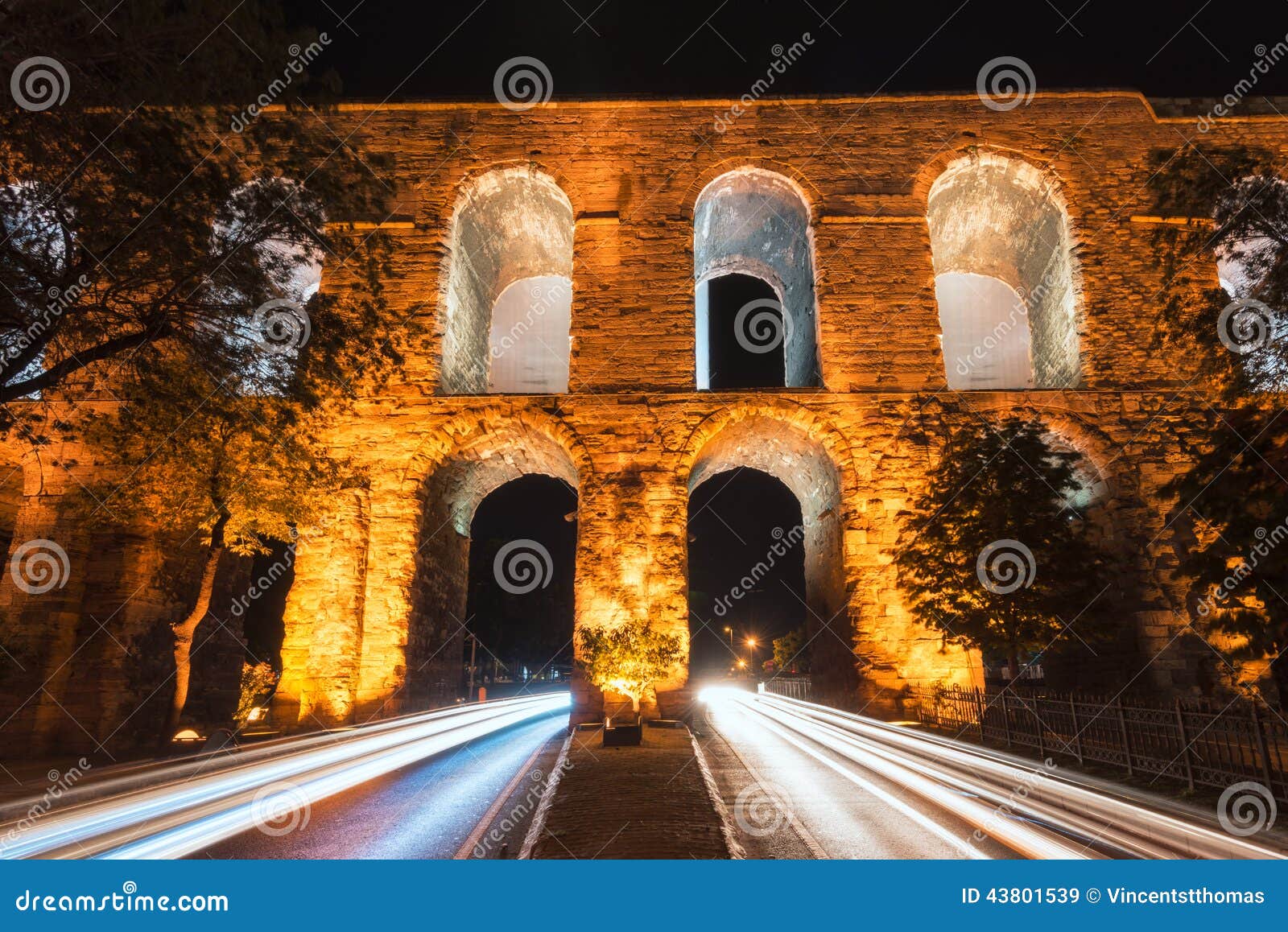 Valens Aqueduct stock image. Image of historical, roman - 43801539