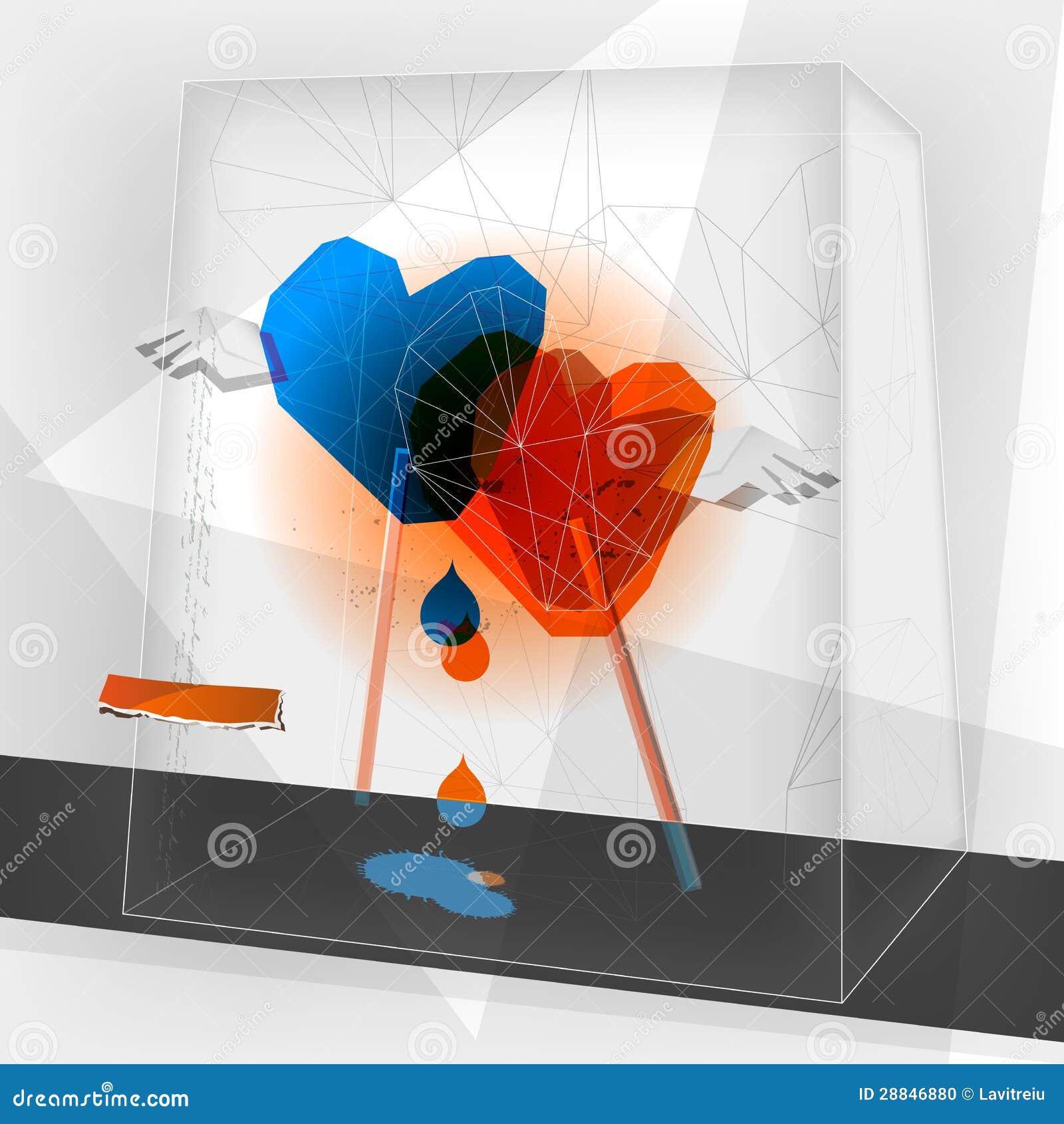 Valentine abstract stock vector. Illustration of decorative - 28846880