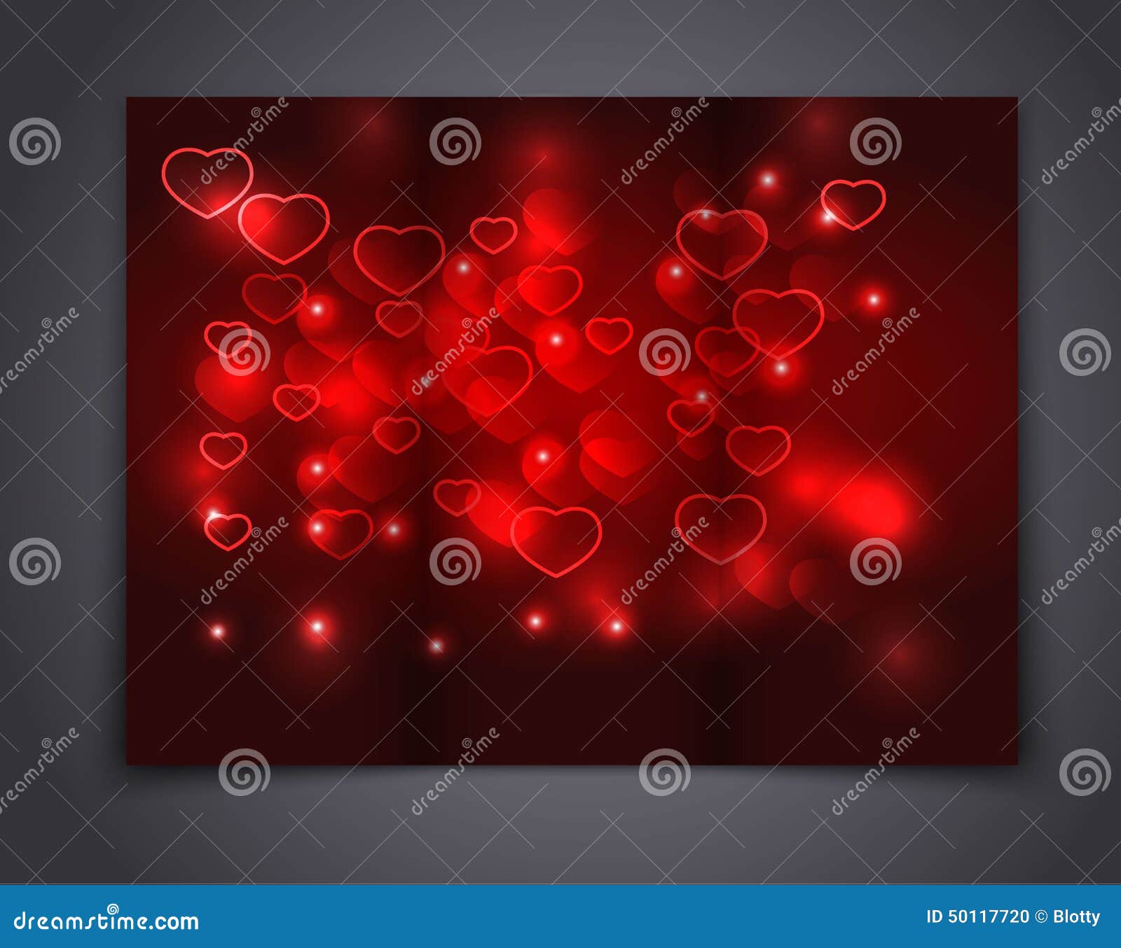 Valentine Abstract Template Brochure for Design Stock Vector ...