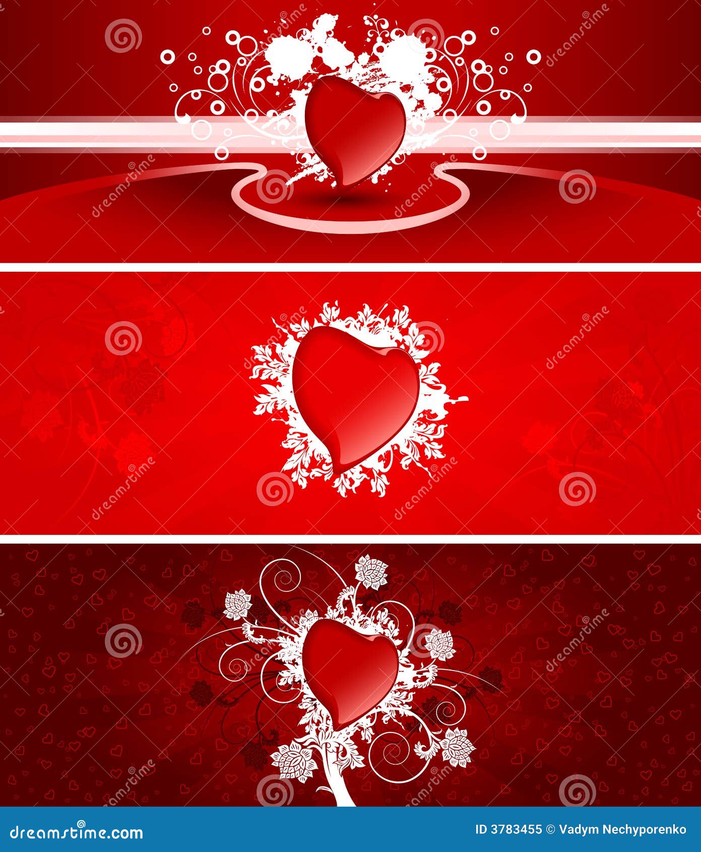 Valentine banners stock vector. Illustration of bonding - 3783455