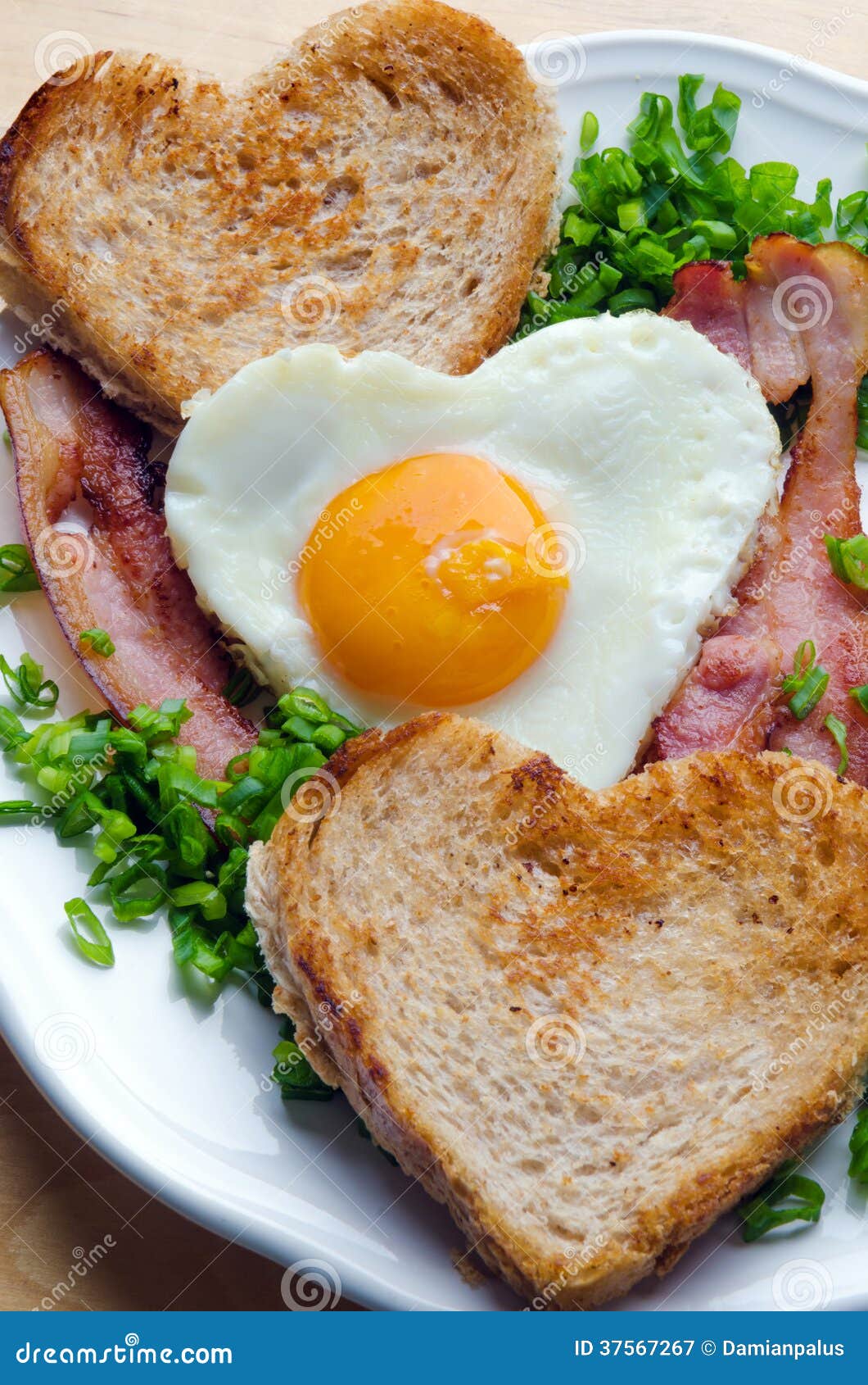 Valentine Breakfast stock image. Image of breakfast, fried - 37567267
