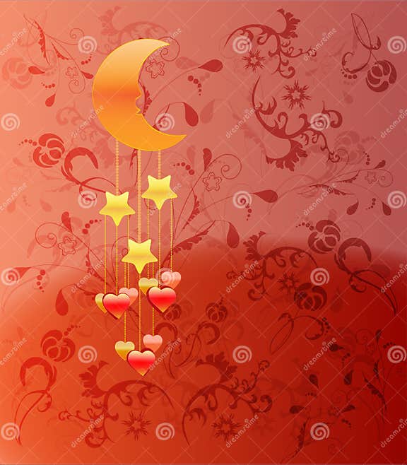 Valentine card stock illustration. Illustration of golden - 23142976