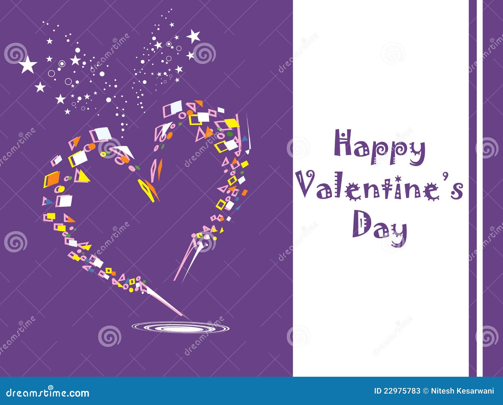 Valentine Card Illustration on Abstract Background Stock Vector ...