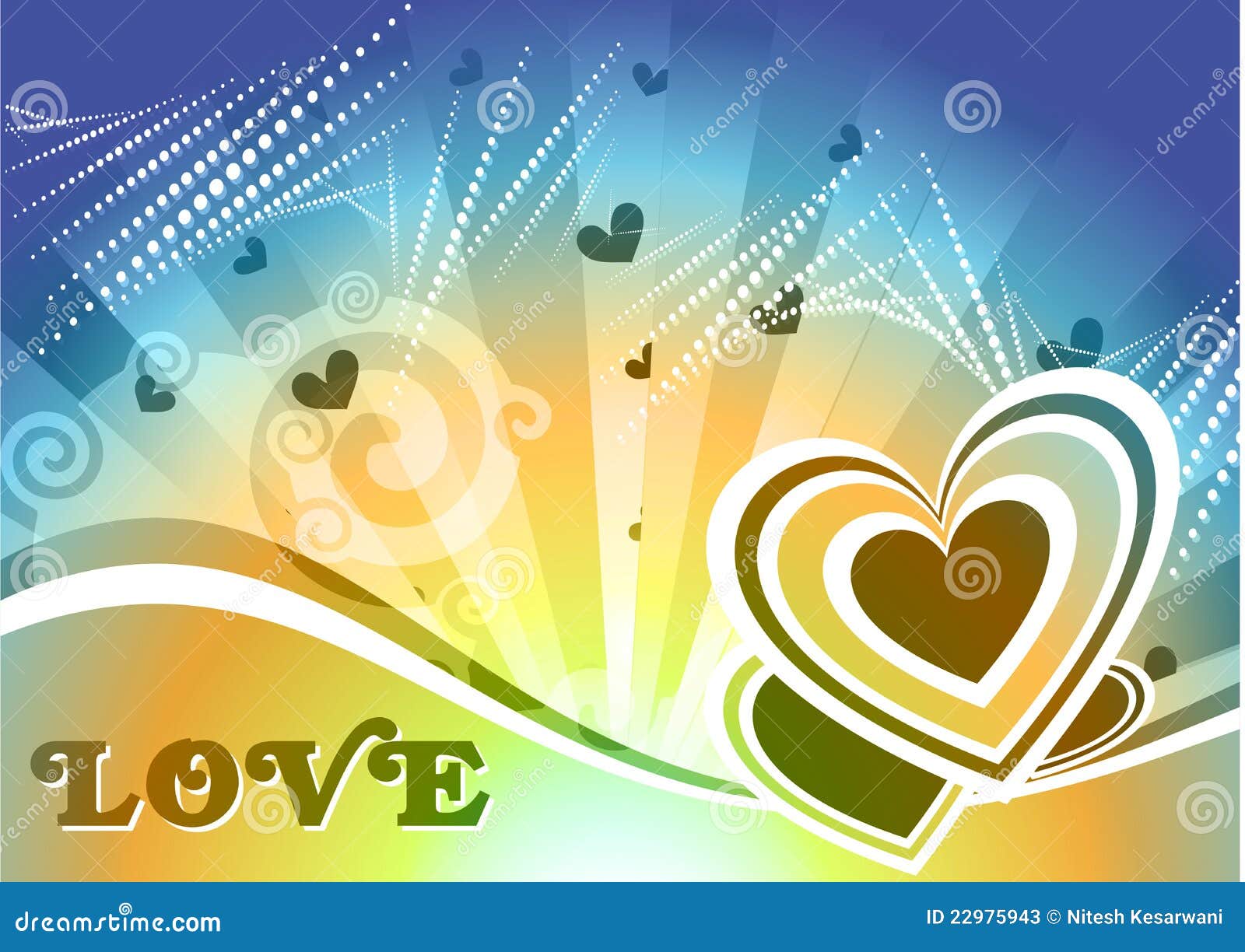 Valentine Card Illustration on Abstract Background Stock Vector ...