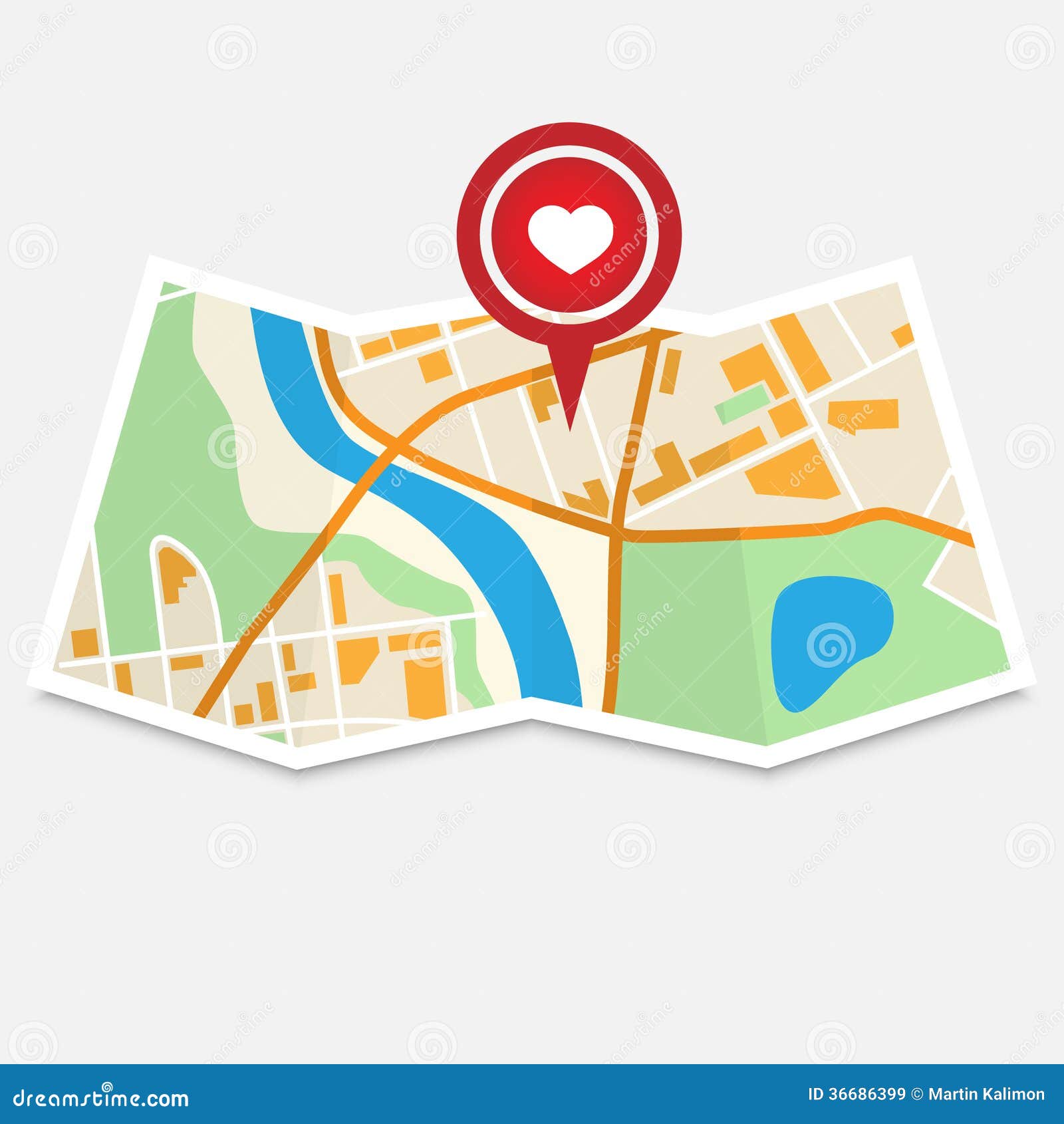 Valentine City Map stock vector. Illustration of design - 36686399