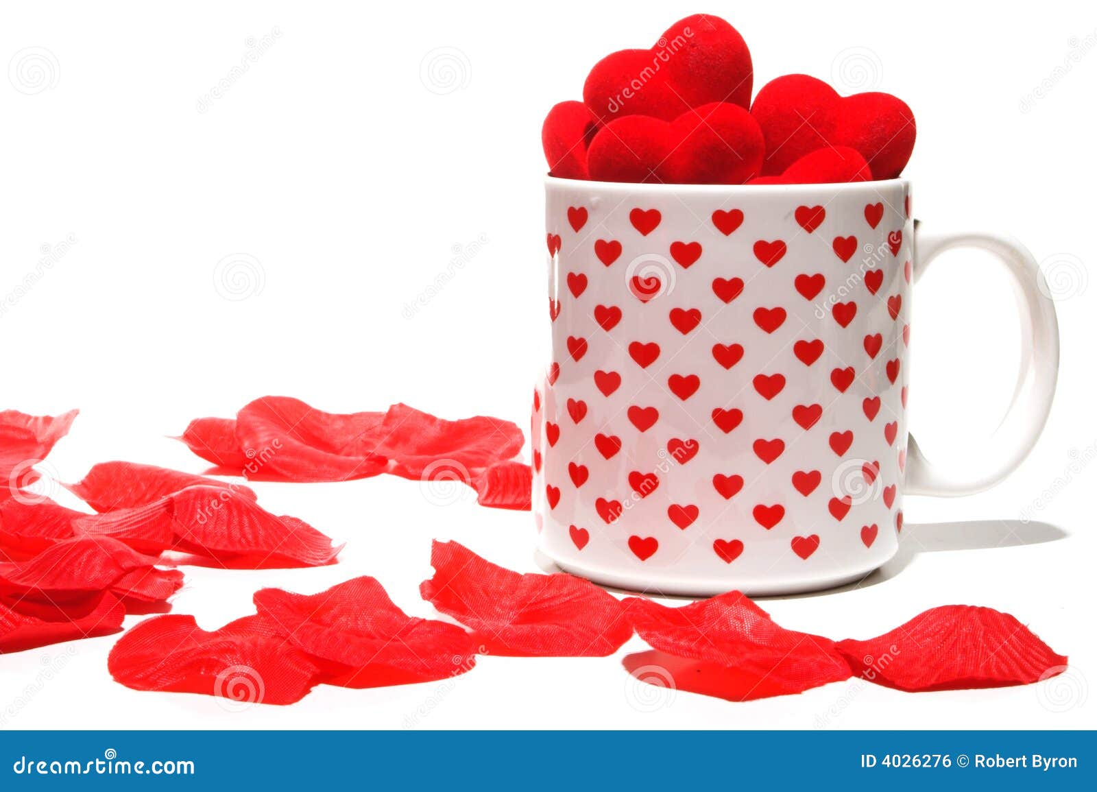 Valentine Coffee Cup Hearts Stock Photo - Image of fabric, reddish: 4026276