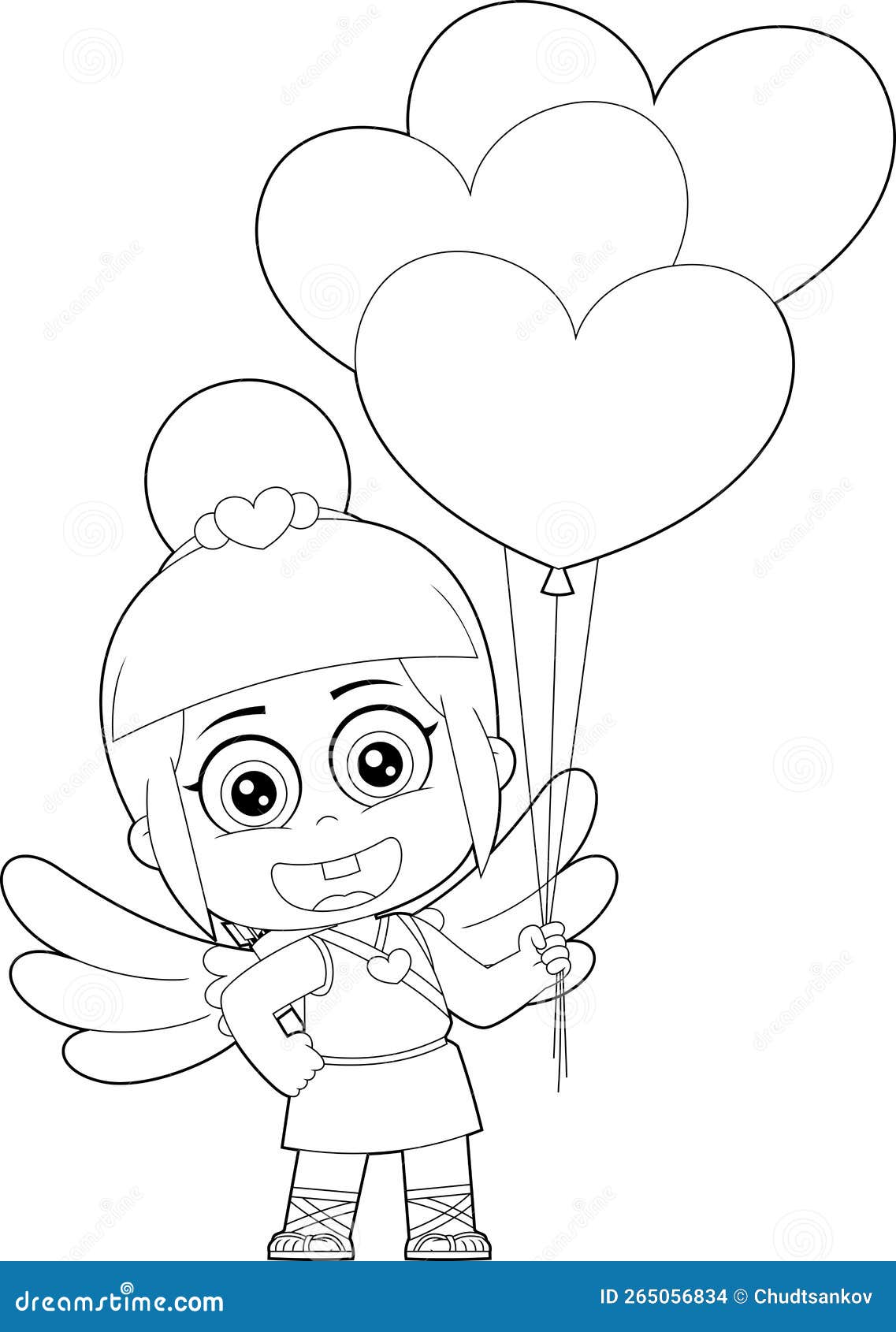 Outlined Female Teacher Cartoon Character Speak And Holding Textbooks