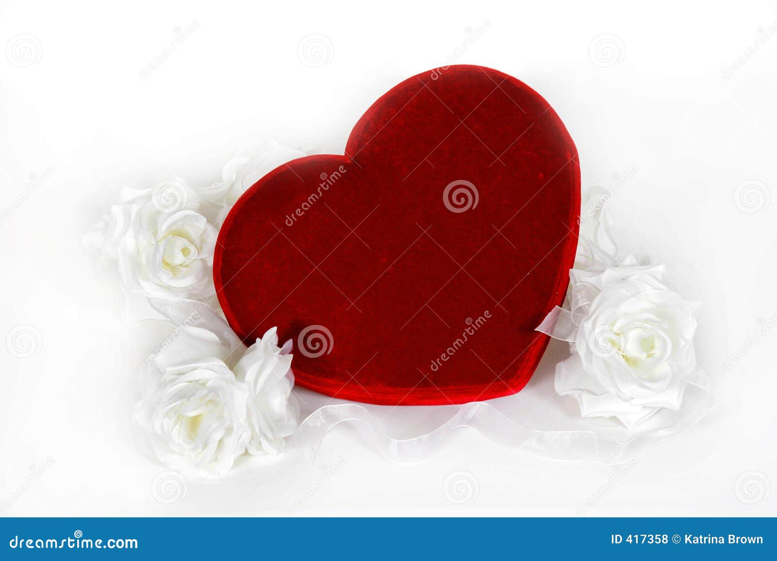 Valentine Day Heart and Flowers Stock Photo - Image of love, flower: 417358