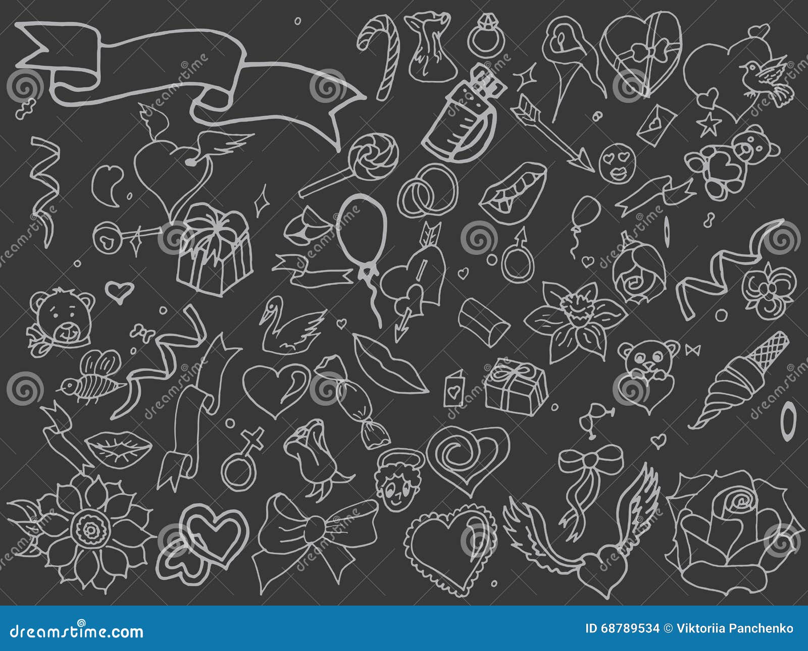 Valentine Day Line Art Design Vector Stock Vector - Illustration of ...