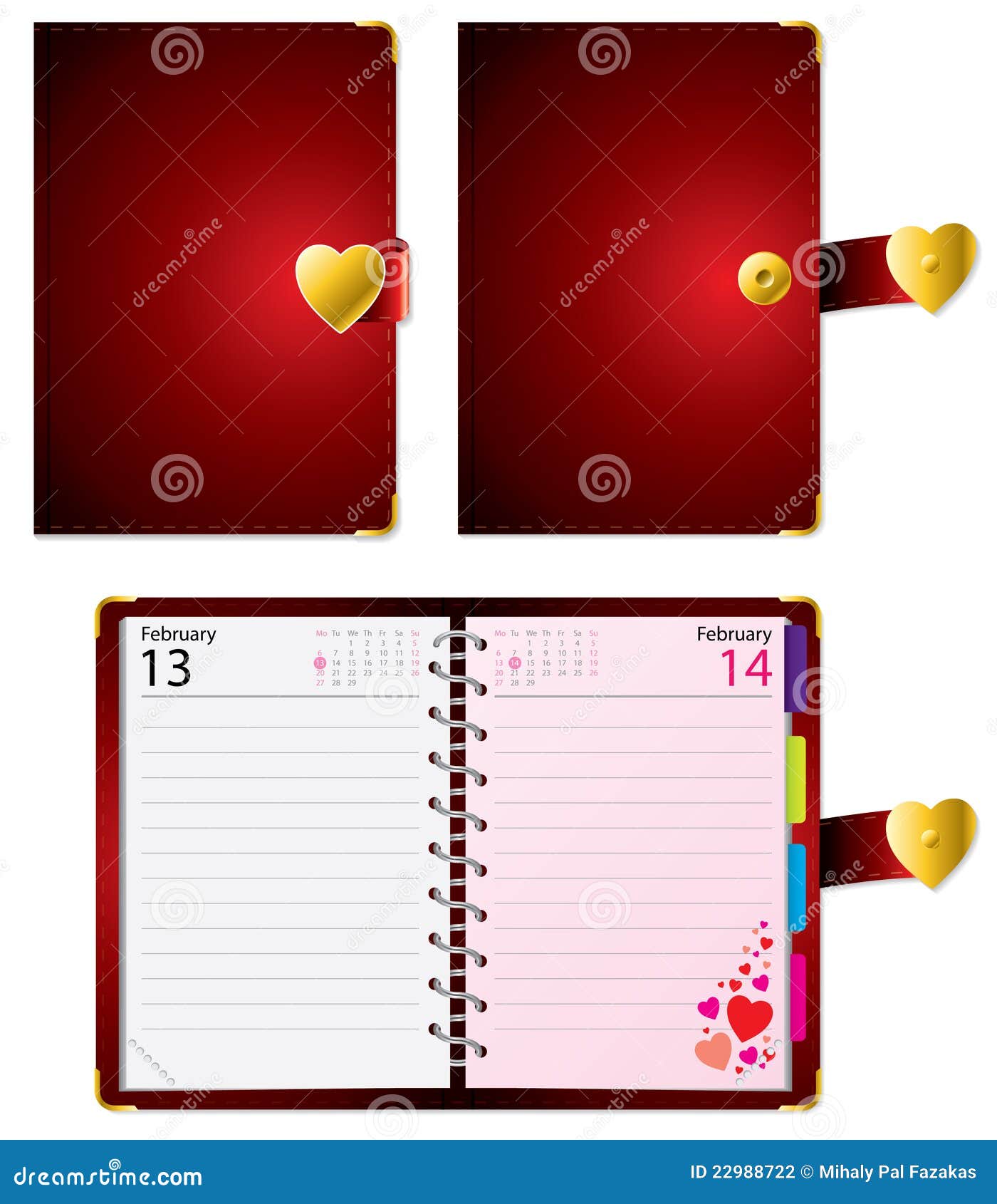 Valentine diary stock vector. Illustration of handbook - 22988722