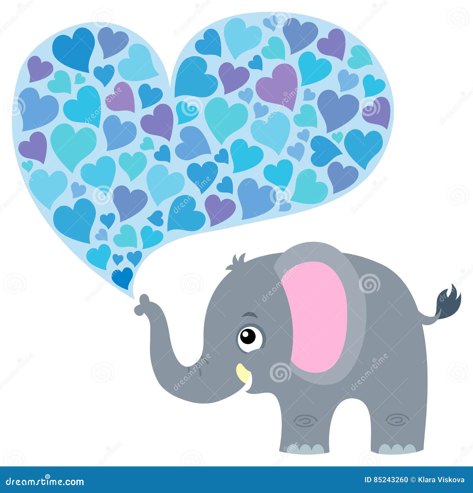 Valentine Elephant Theme Image 1 Stock Vector - Illustration of animal ...