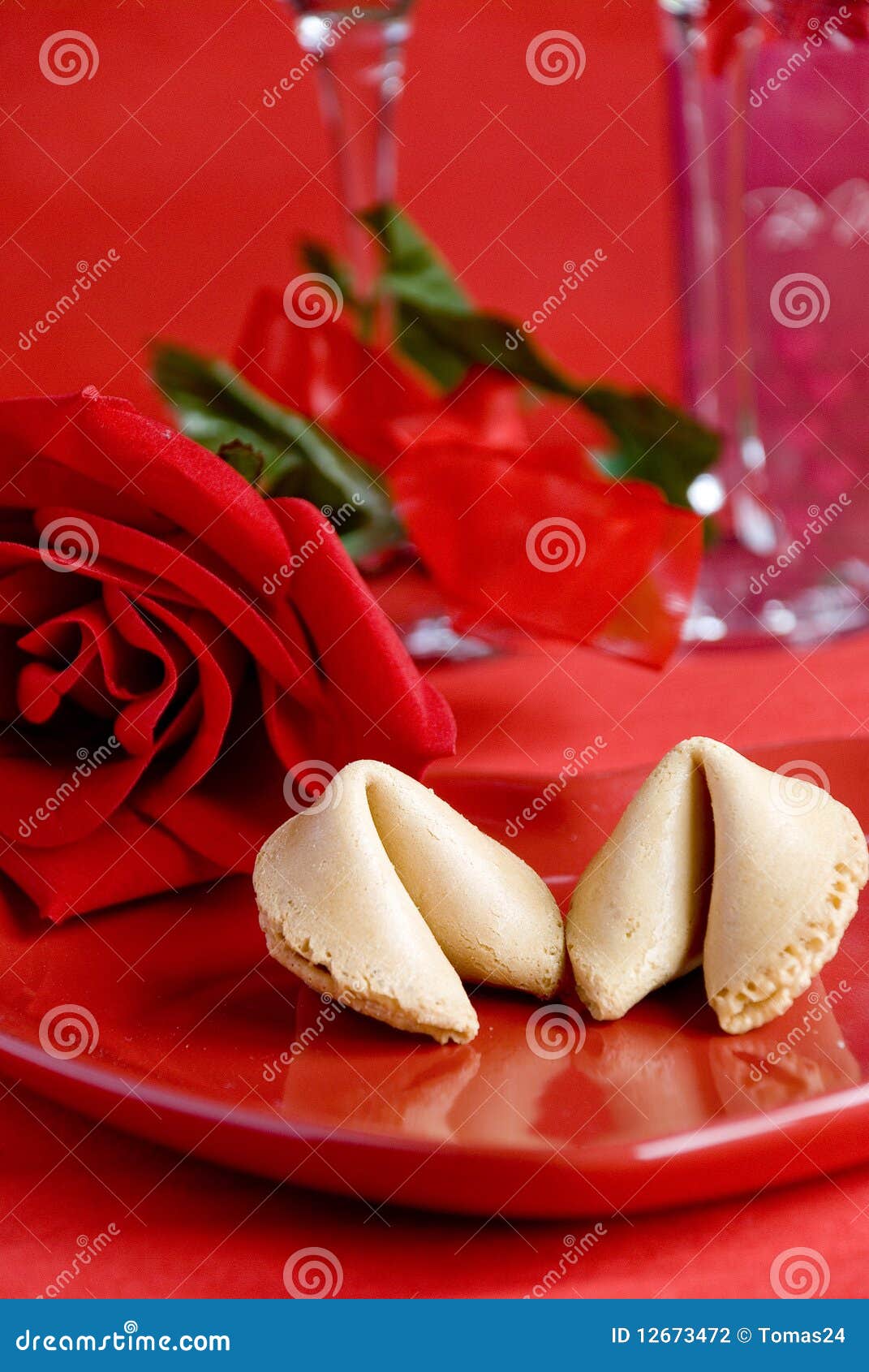Valentine fortune cookie stock photo. Image of hearts - 12673472