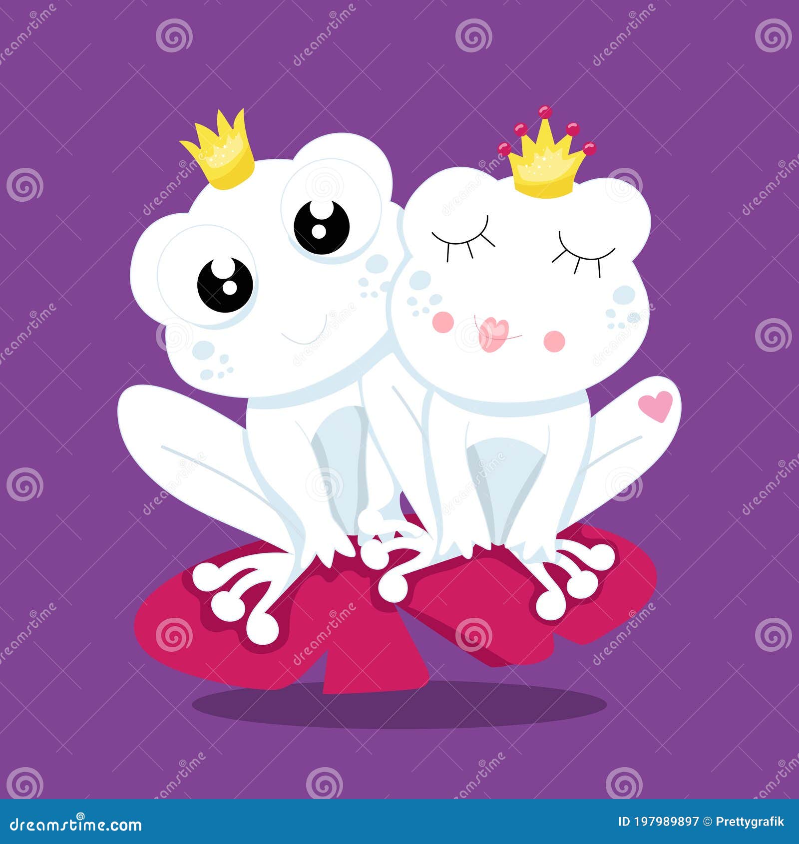 Couple Frog Happy Birthday Balloon Cartoon Illustration | CartoonDealer ...