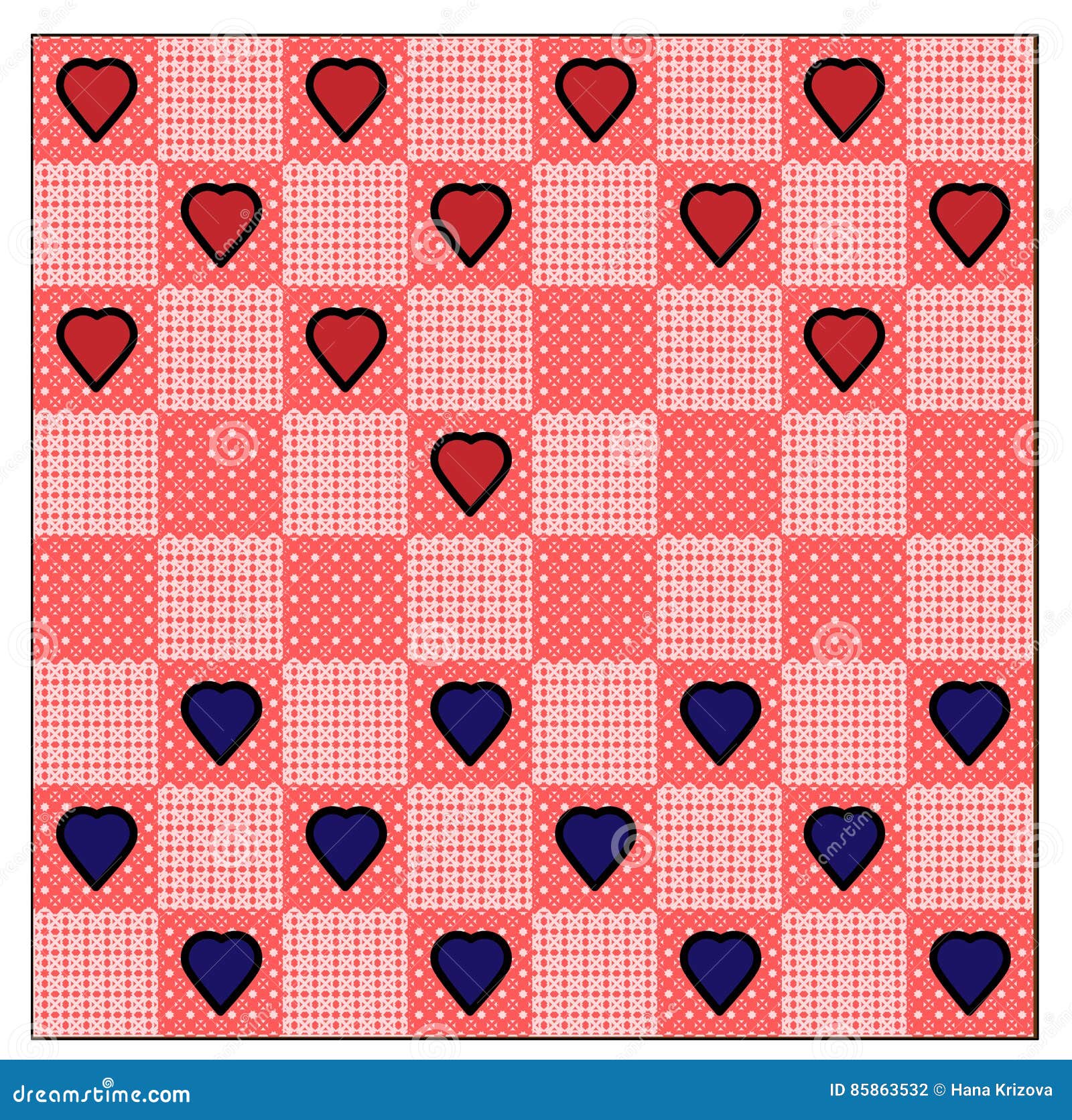 Valentine game of checkers stock vector. Illustration of decoration ...