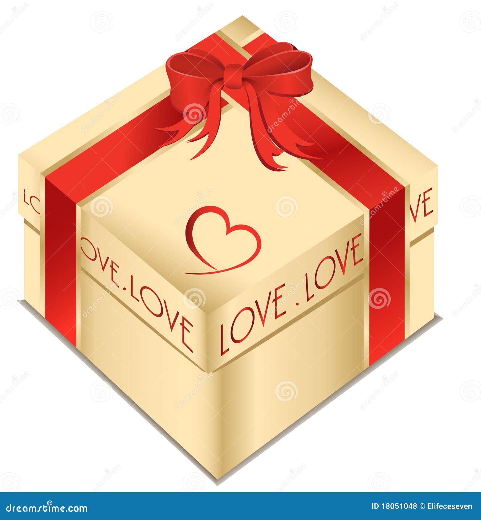Valentine gift box stock vector. Illustration of february - 18051048