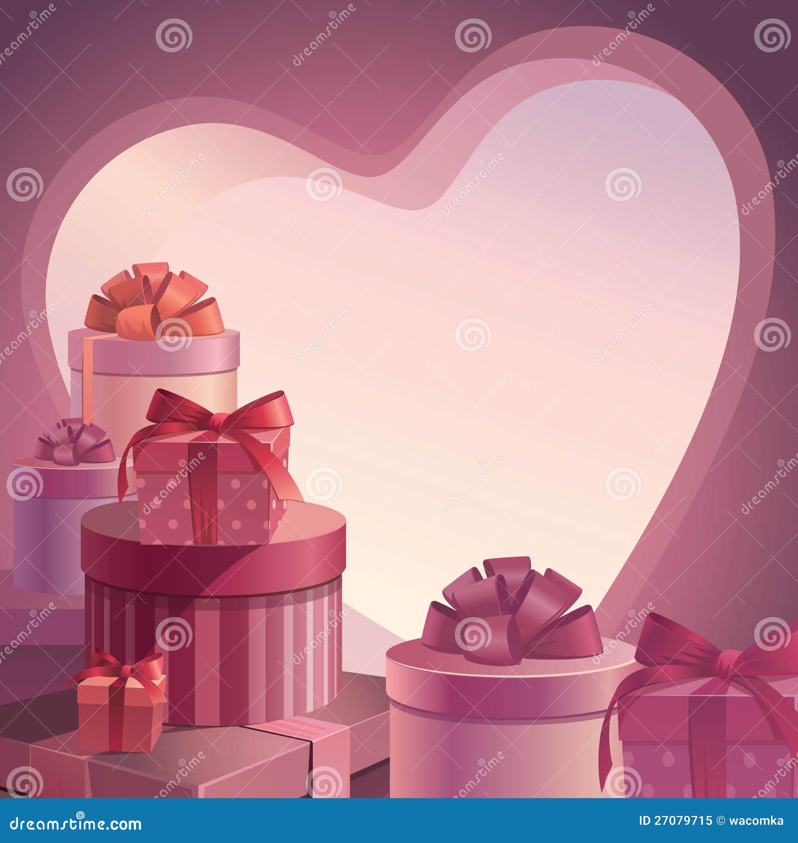 Valentine gifts template stock illustration. Illustration of ...