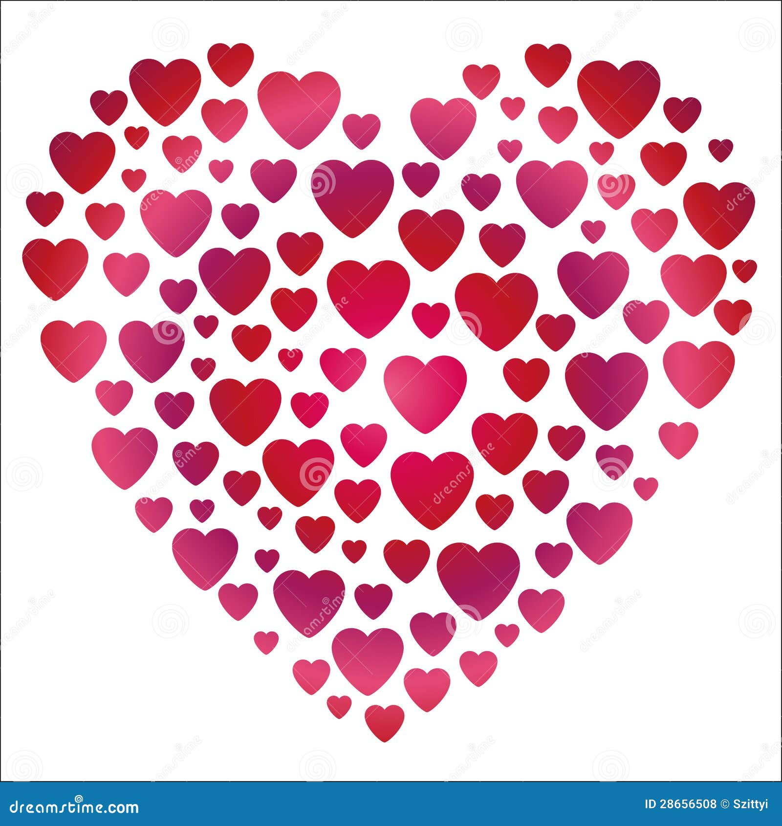 Valentine Gradient Heart Shape Stock Vector - Illustration of pink ...