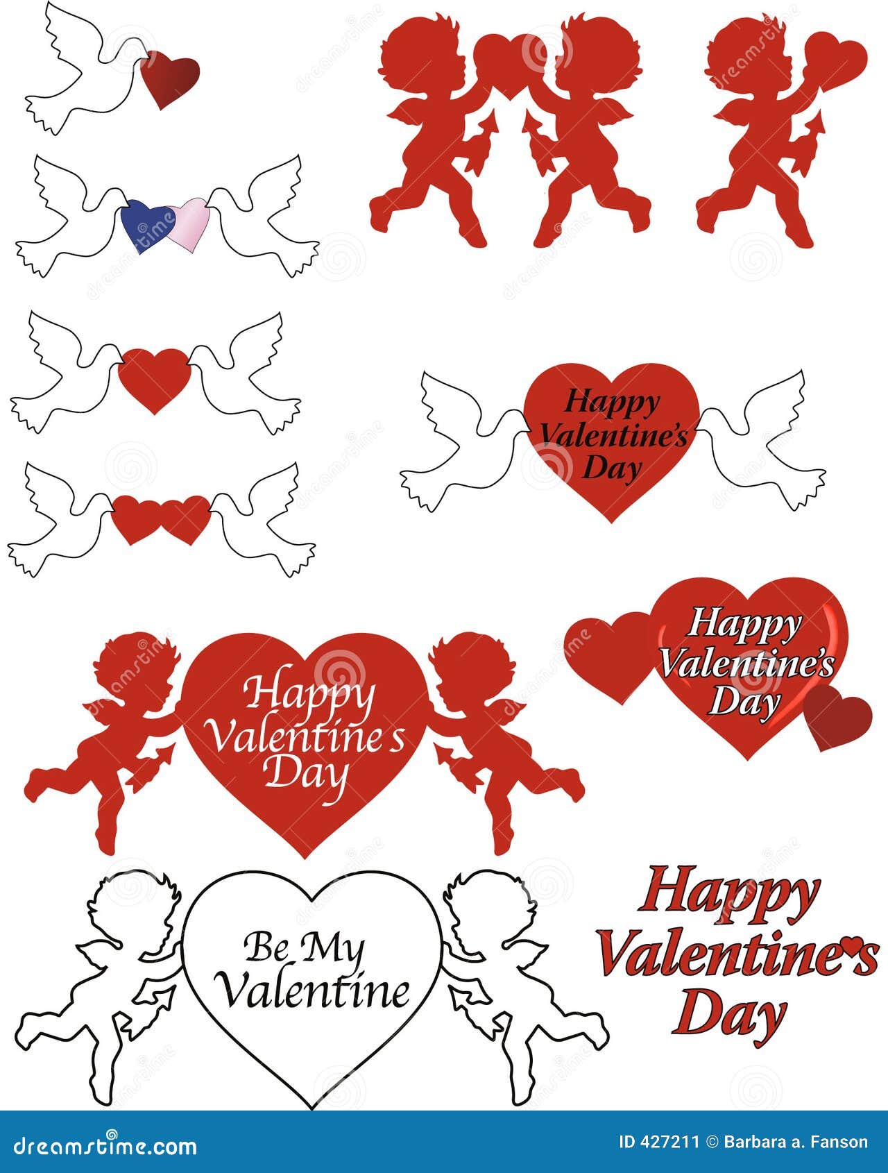 Valentine Graphics stock vector. Illustration of dove, anniversary - 427211