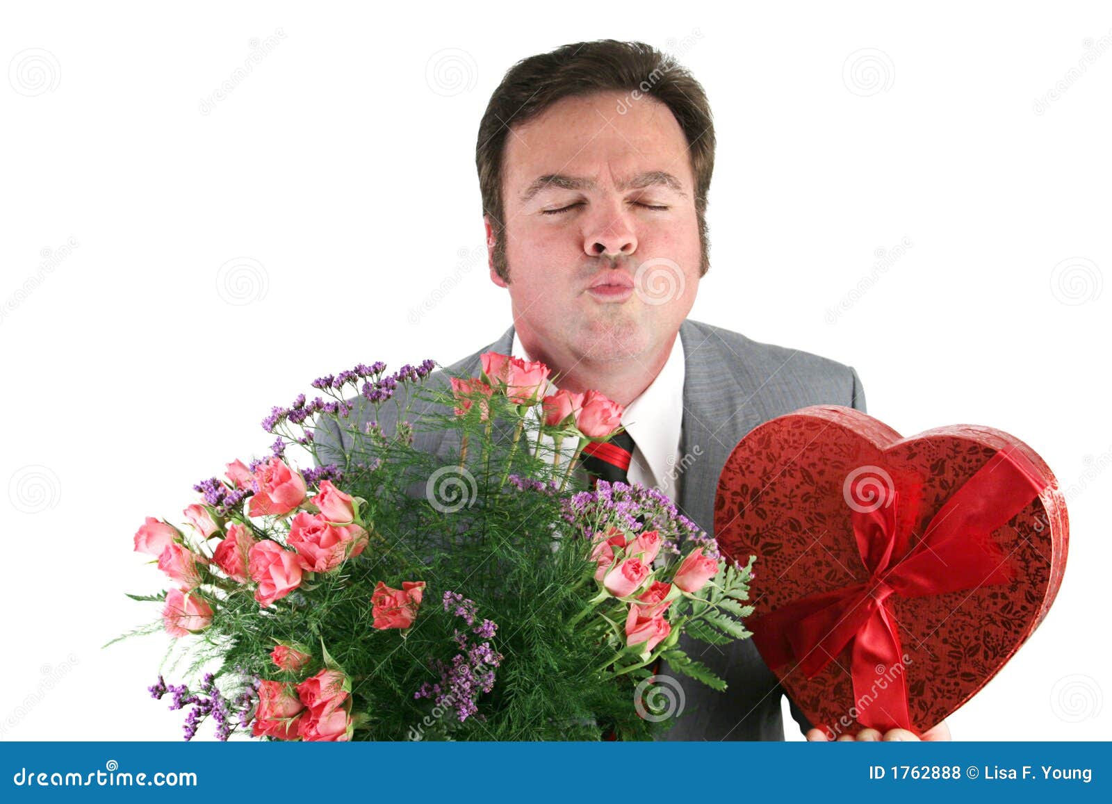 Valentine Guy - Kiss Me stock photo. Image of flirting - 1762888